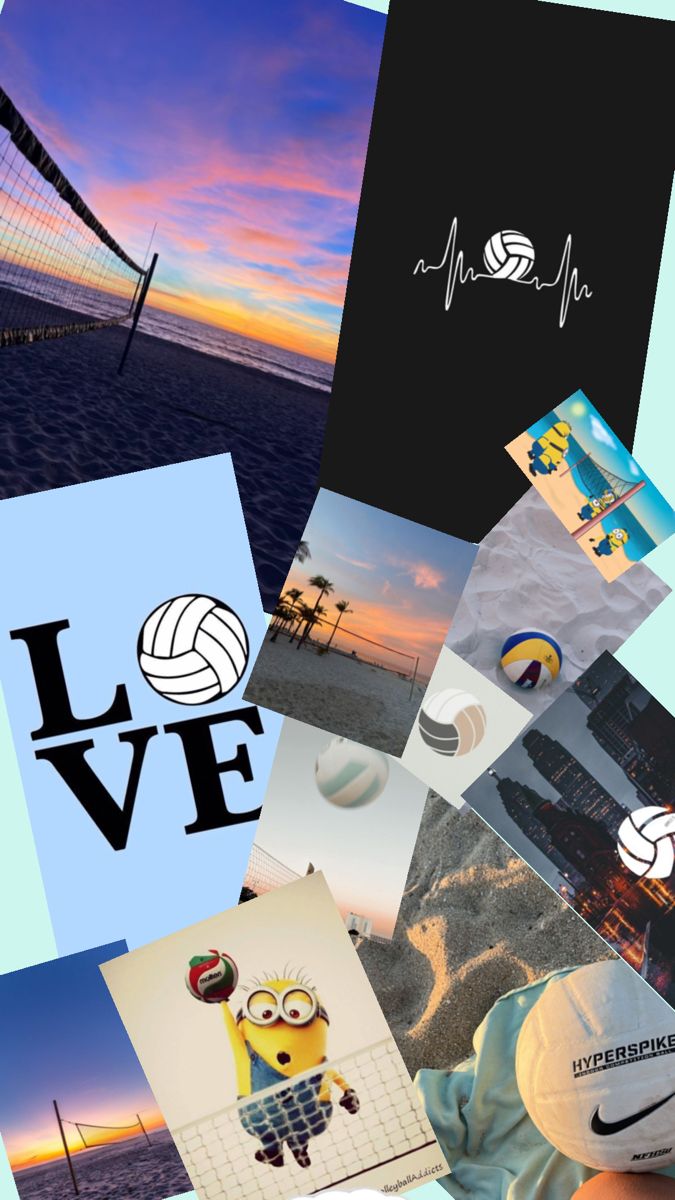 Preppy Volleyball Collage Wallpapers - Wallpaper Cave