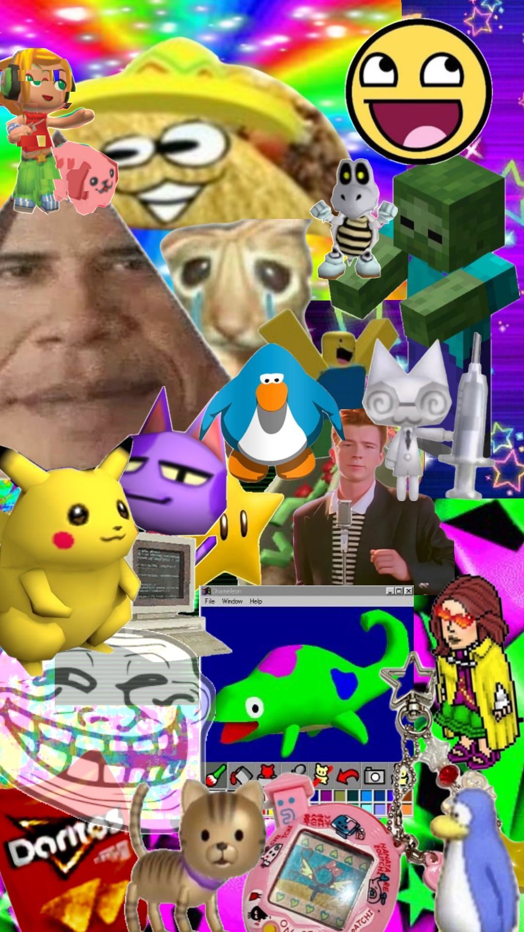Fondo De Pantalla Con Collage De Memes De Dank