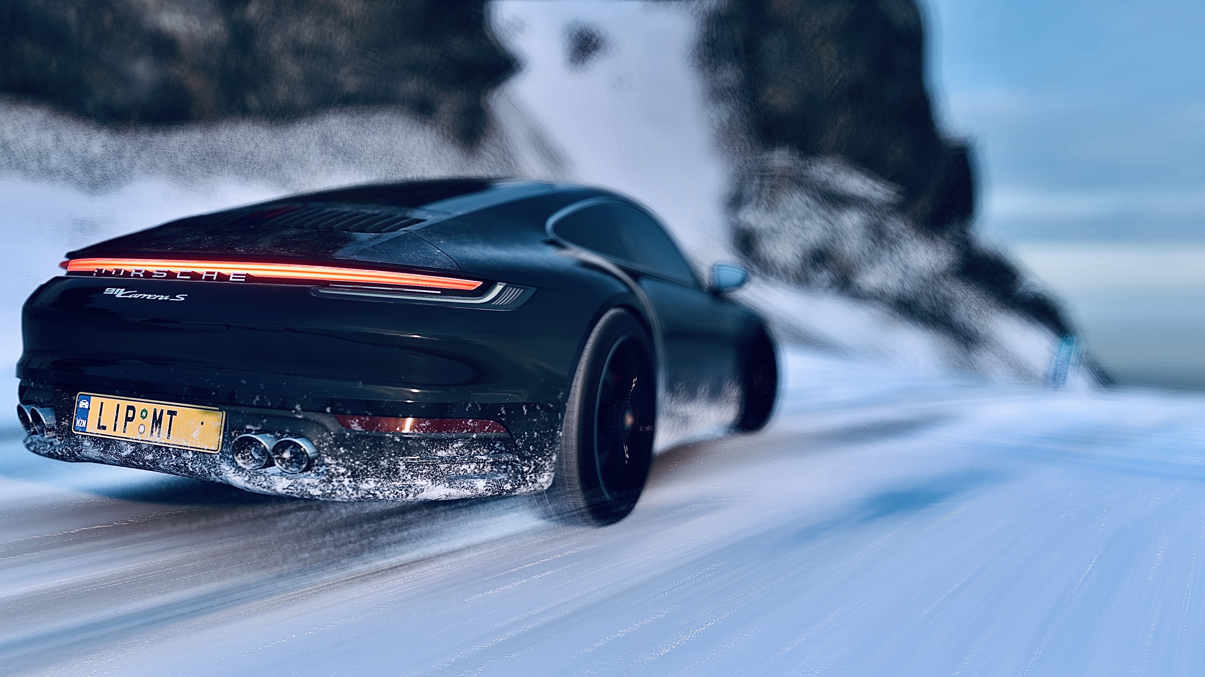 Porsche In Snow Wallpapers - Wallpaper Cave