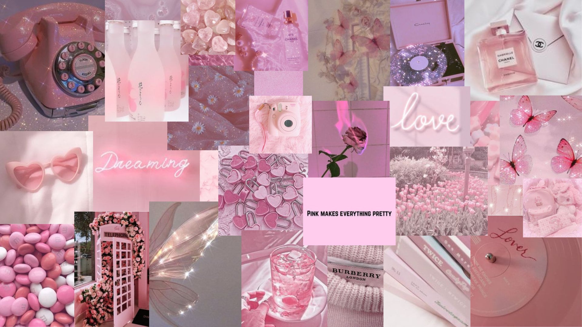 Pink Collage Computer Wallpapers - Wallpaper Cave