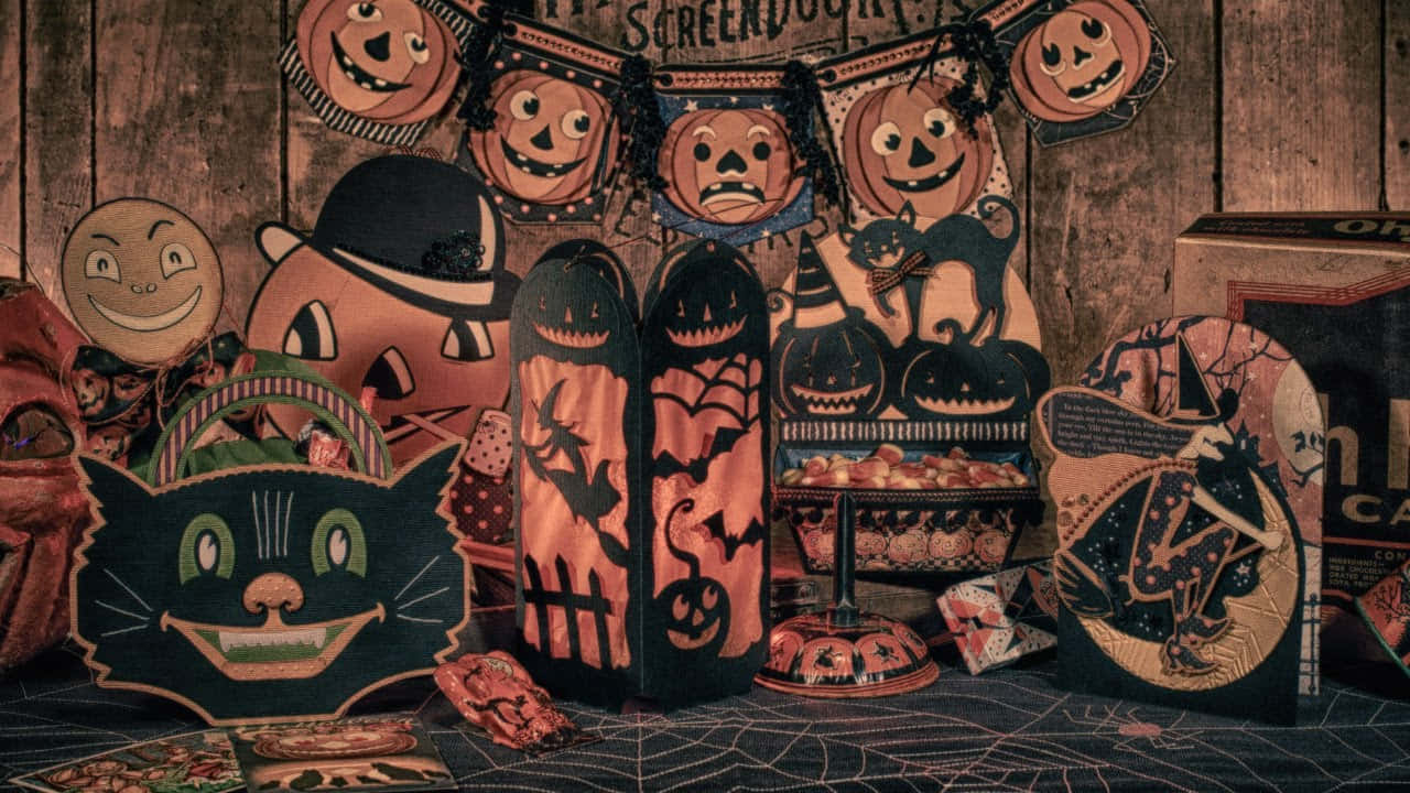 Vintage Halloween Cartoon Wallpapers - Wallpaper Cave