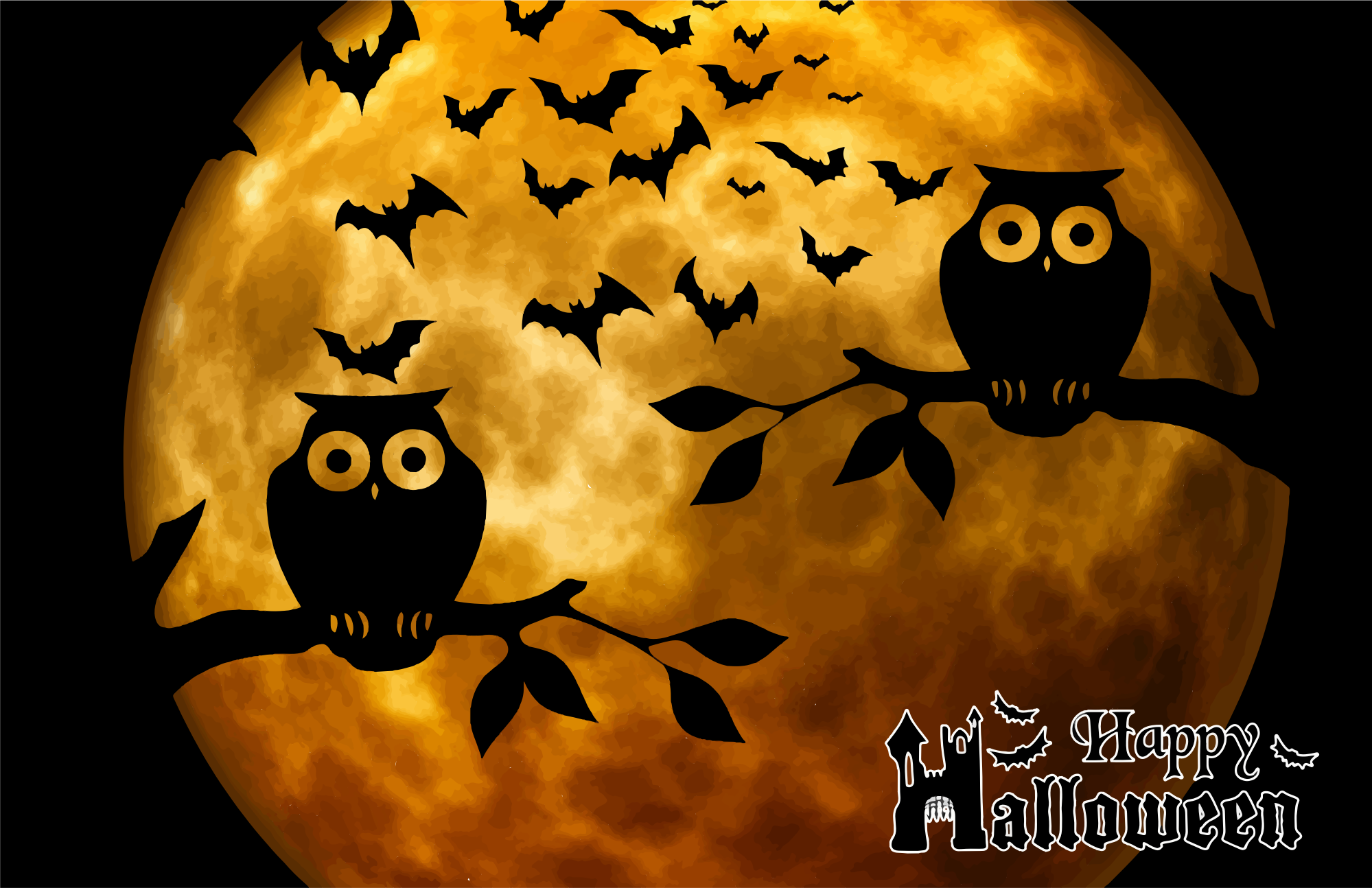 Halloween Yellow Moon Wallpapers - Wallpaper Cave