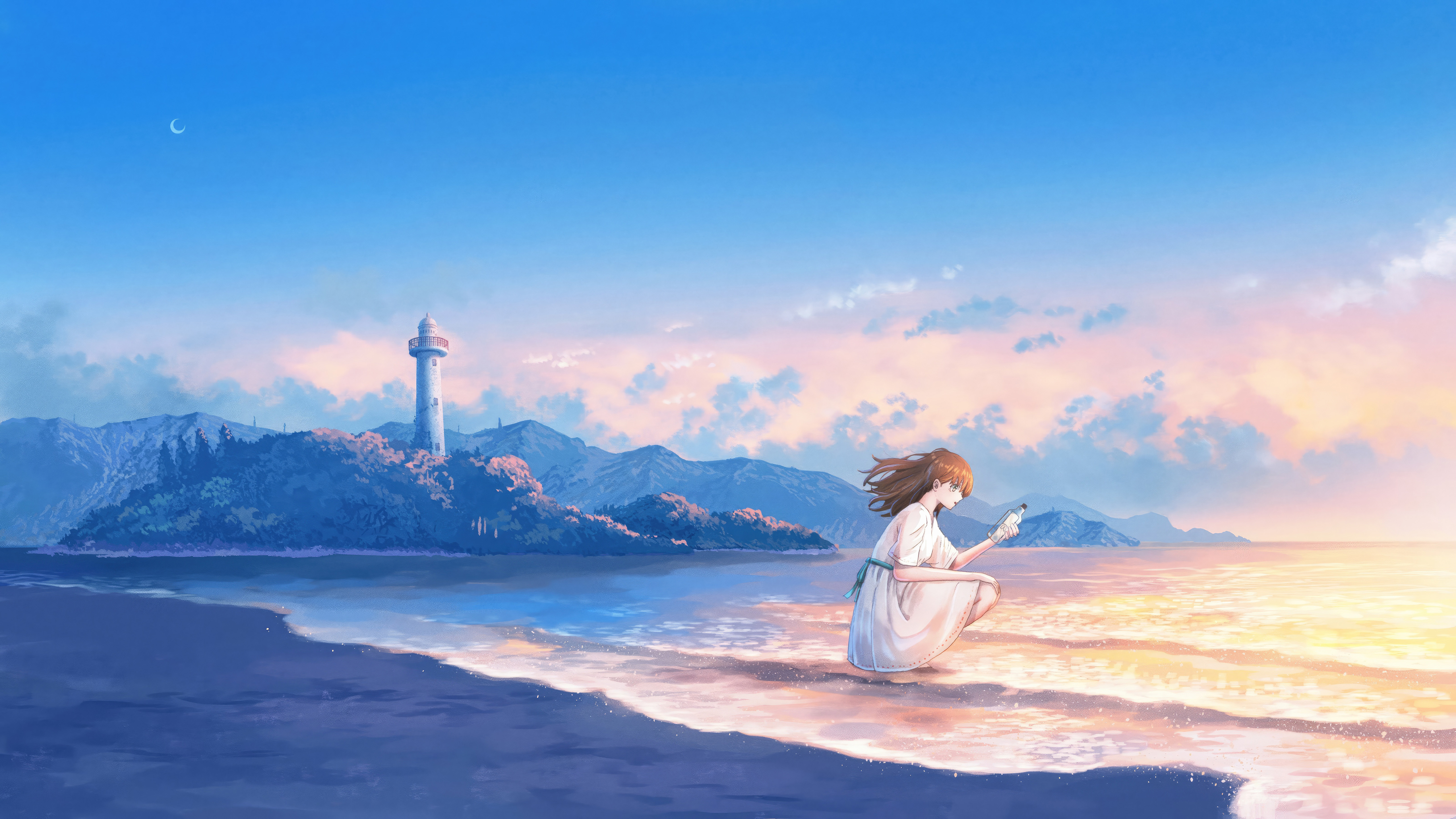 4k Anime Beach Wallpapers Wallpaper Cave