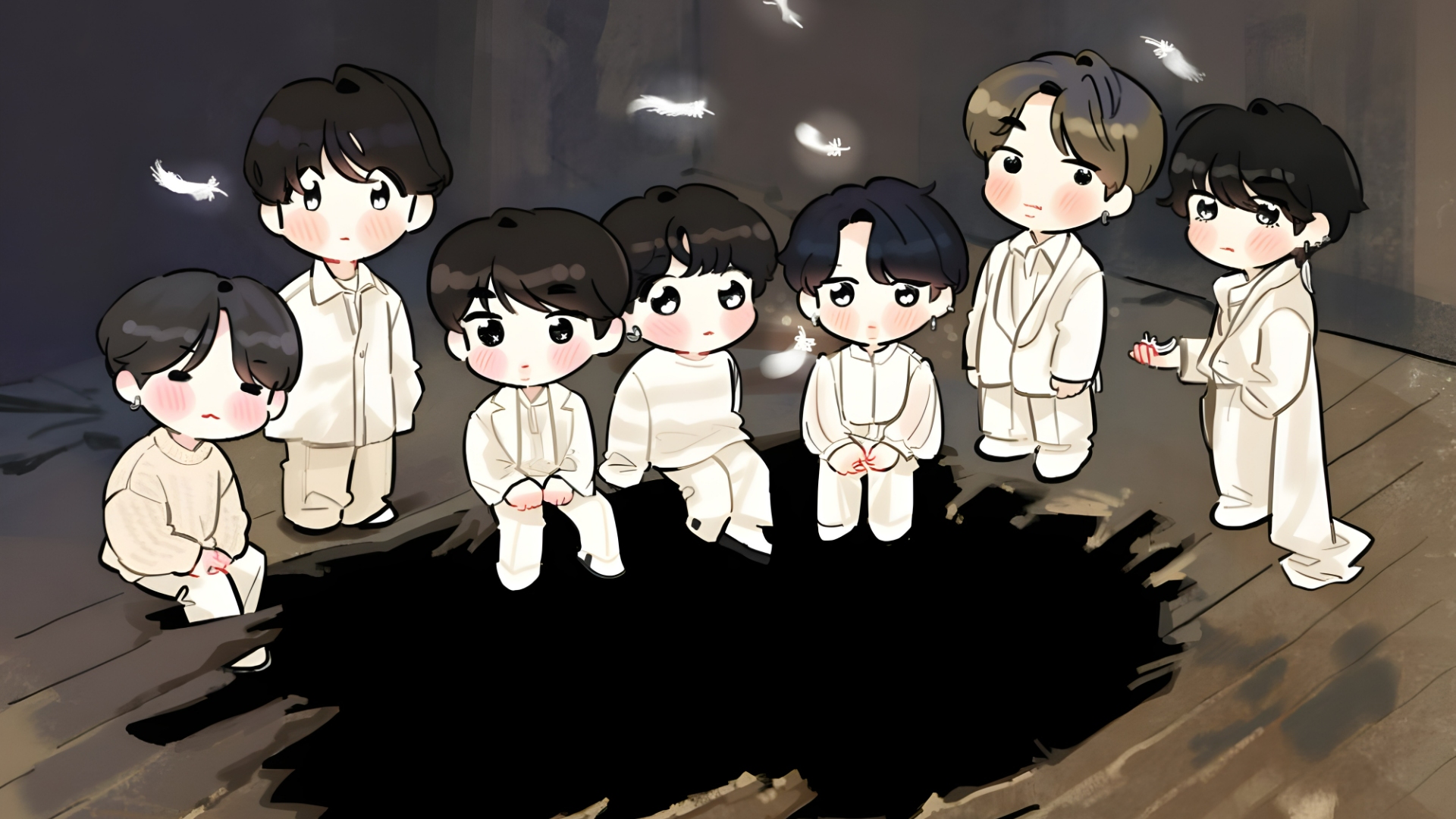 BTS Chibi Desktop Wallpapers - Wallpaper Cave