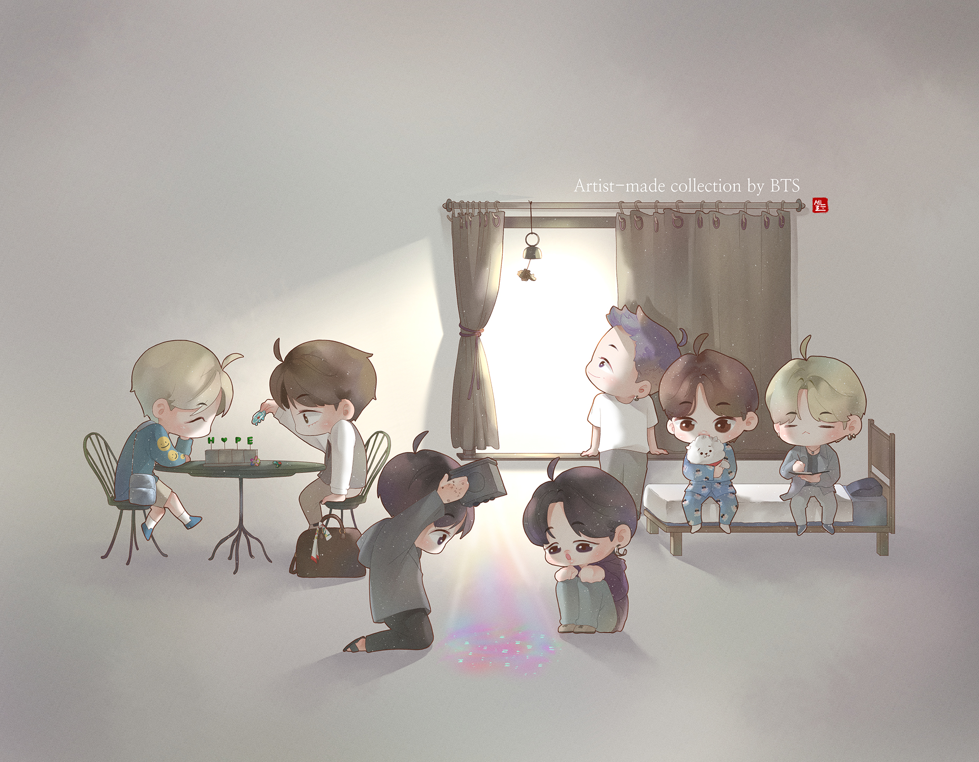 BTS Chibi Desktop Wallpapers - Wallpaper Cave
