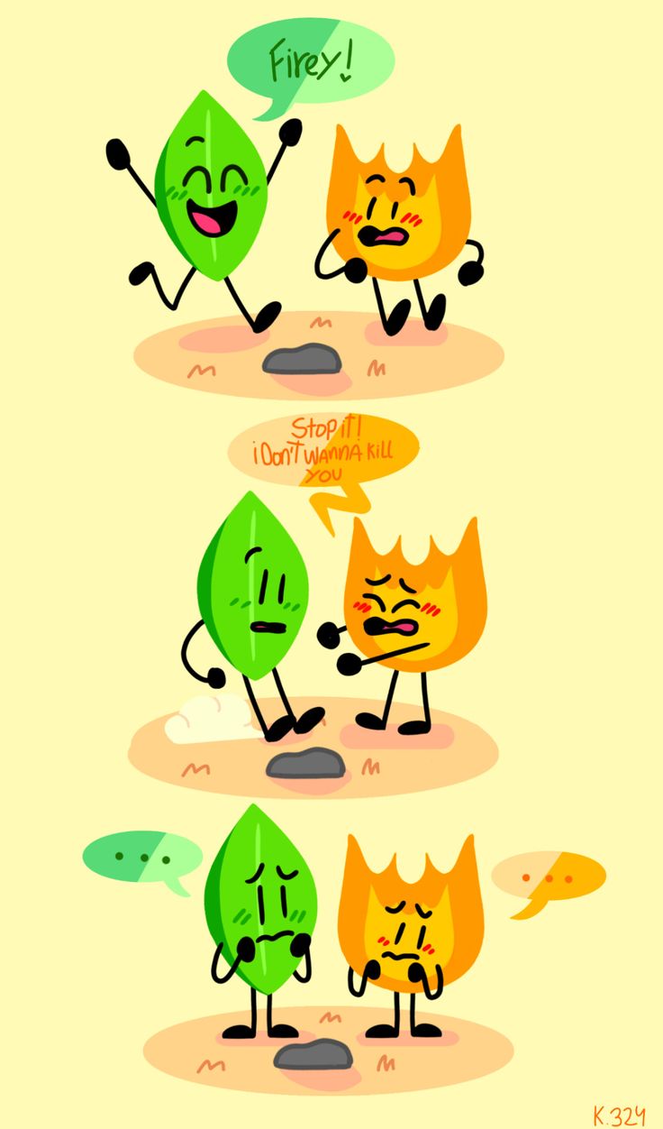 BFDI Leafy And Firey Wallpapers - Wallpaper Cave