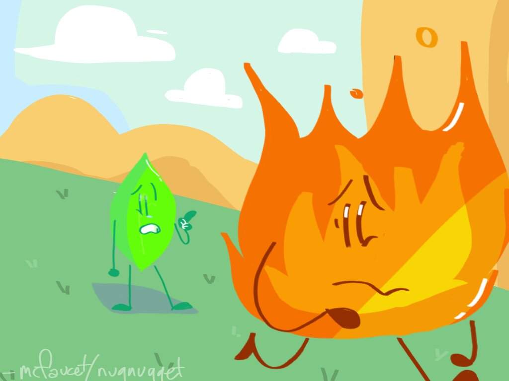 BFDI Leafy And Firey Wallpapers - Wallpaper Cave