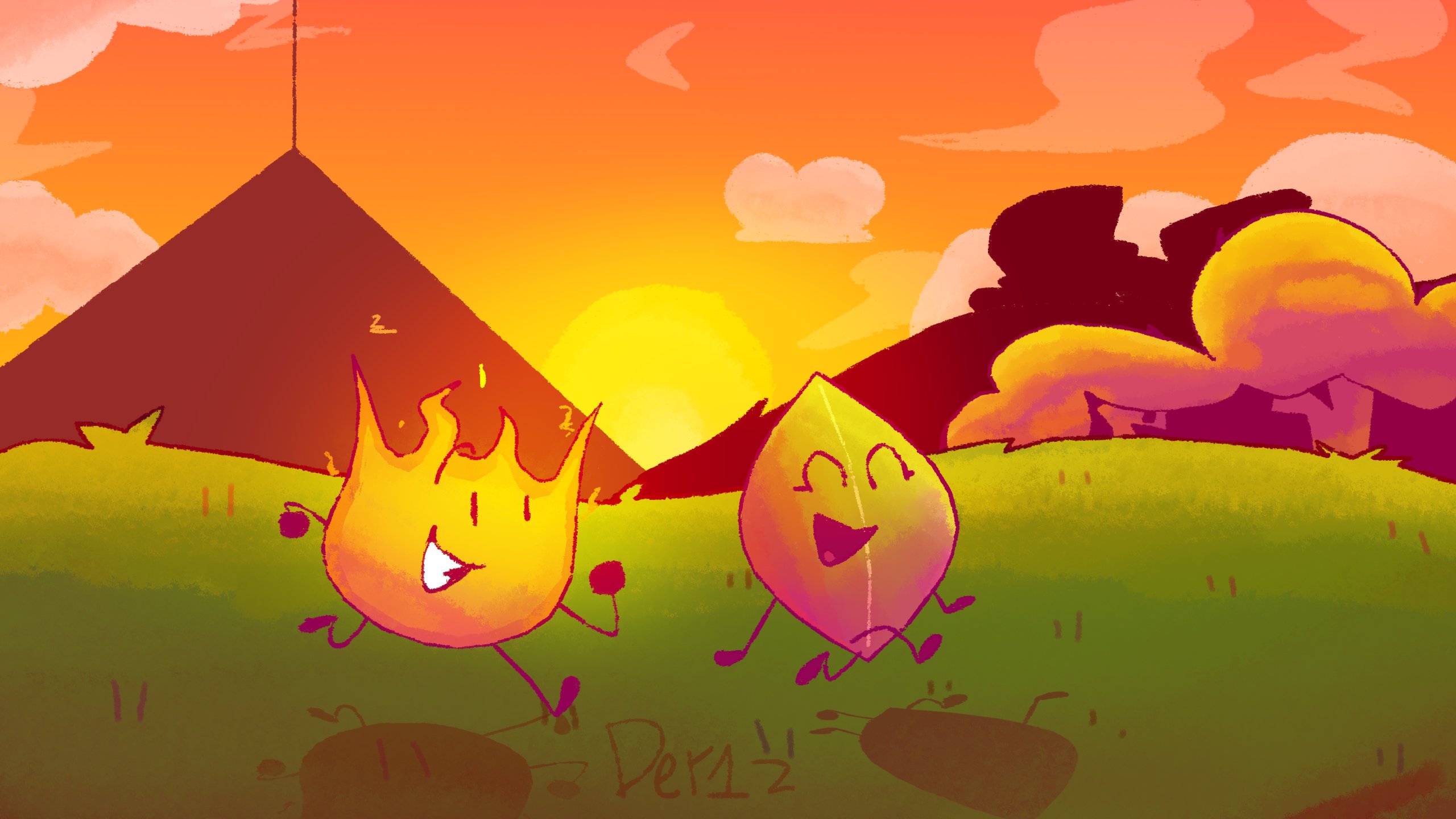 BFDI Leafy And Firey Wallpapers - Wallpaper Cave