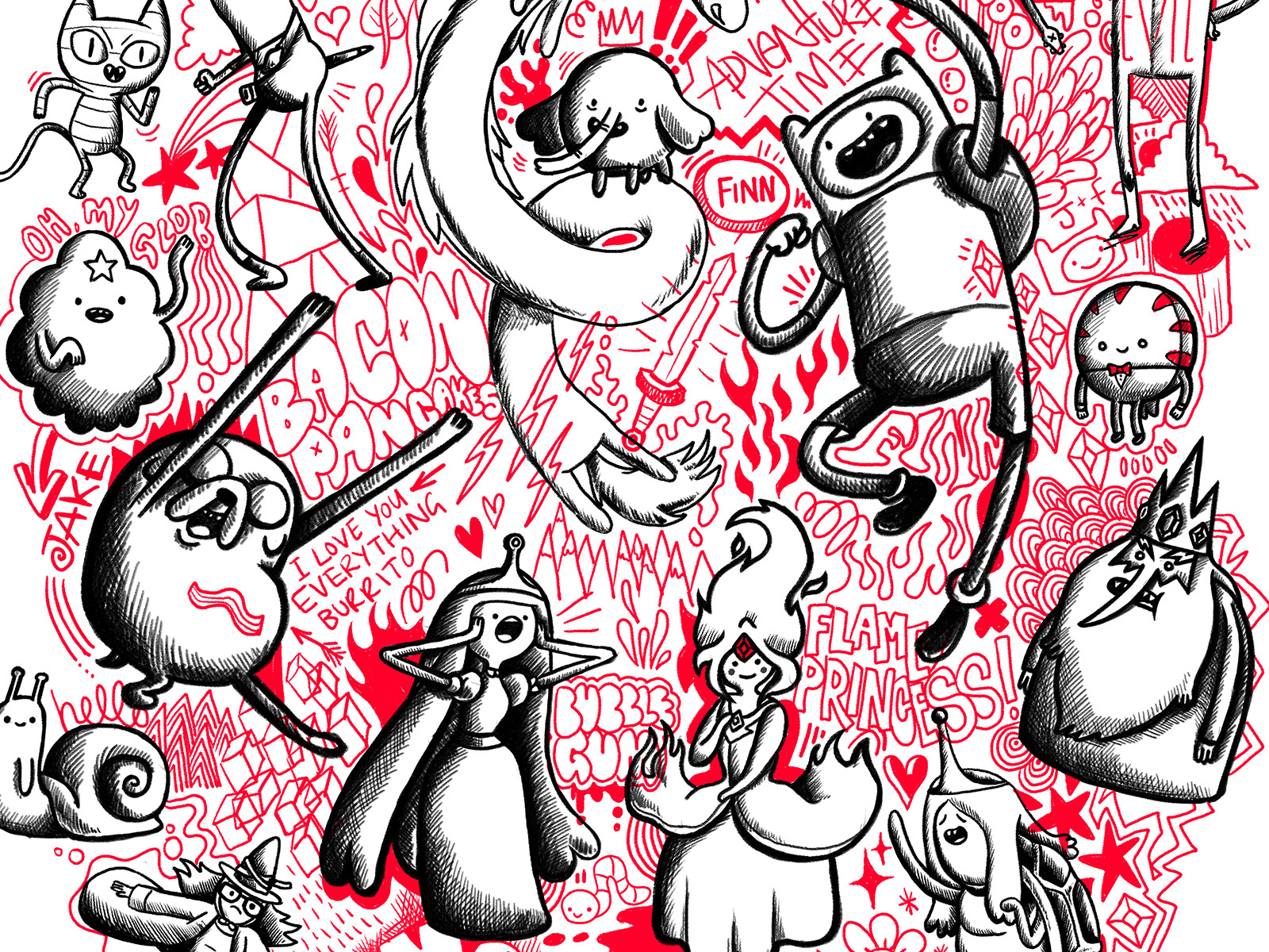 Adventure Time Doodle Wallpapers - Wallpaper Cave