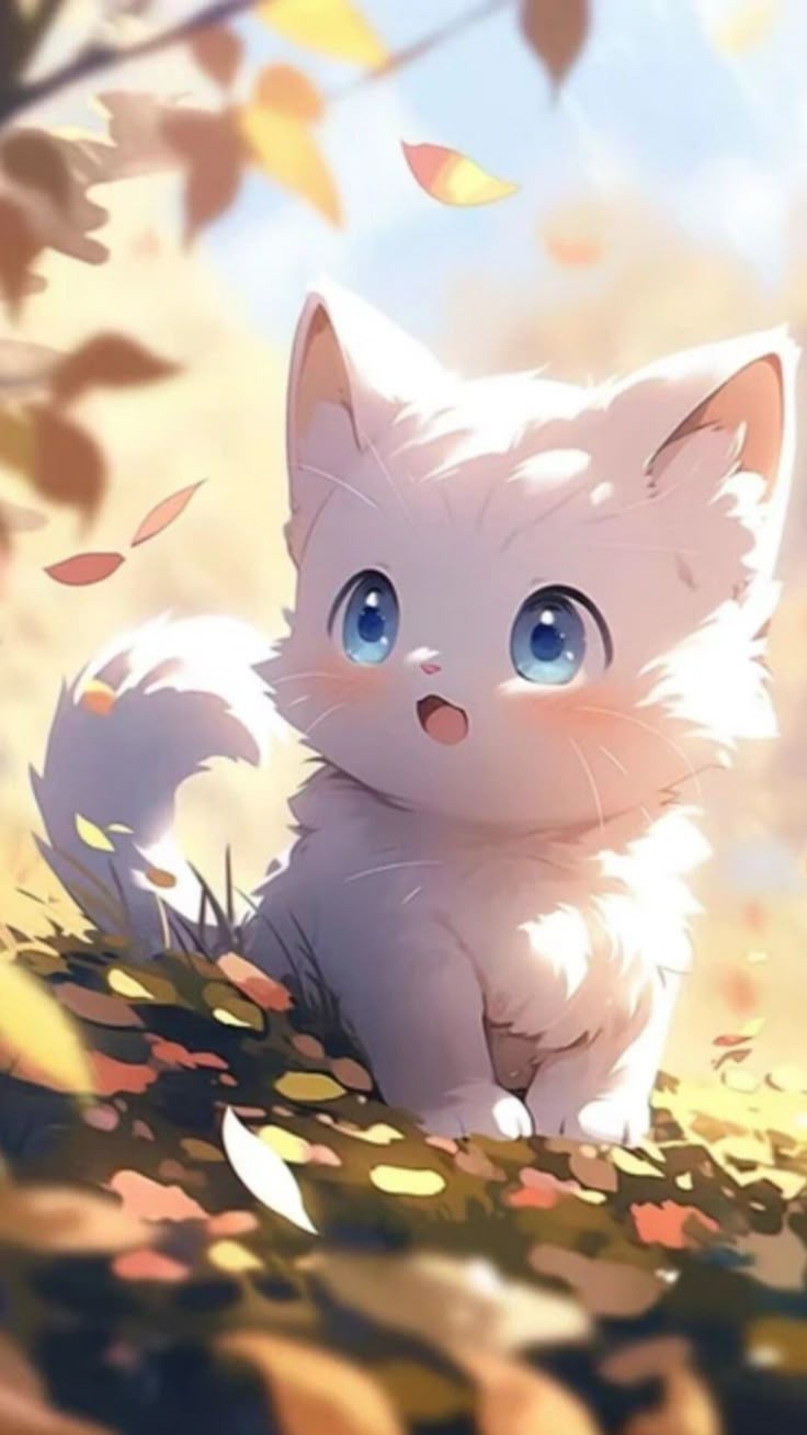White Cat Anime Wallpapers - Wallpaper Cave