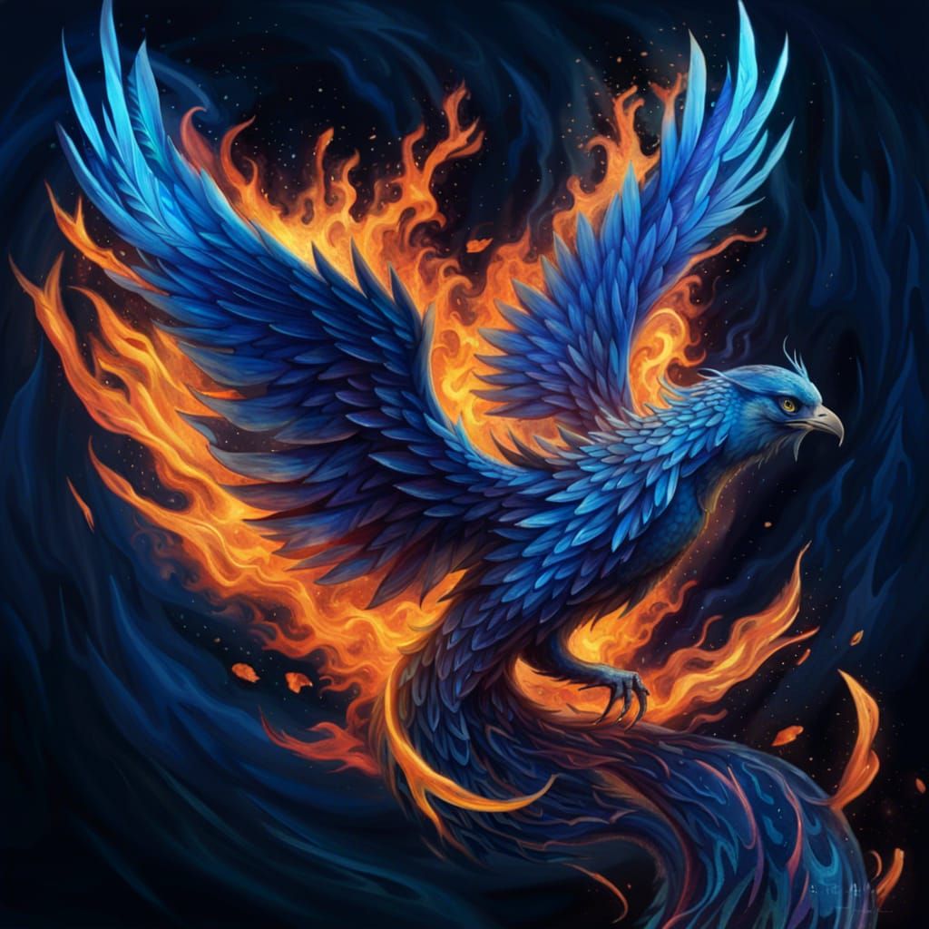 Blue Fire Phoenix Wallpapers - Wallpaper Cave