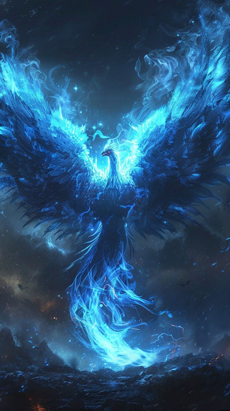 Blue Fire Phoenix Wallpapers - Wallpaper Cave