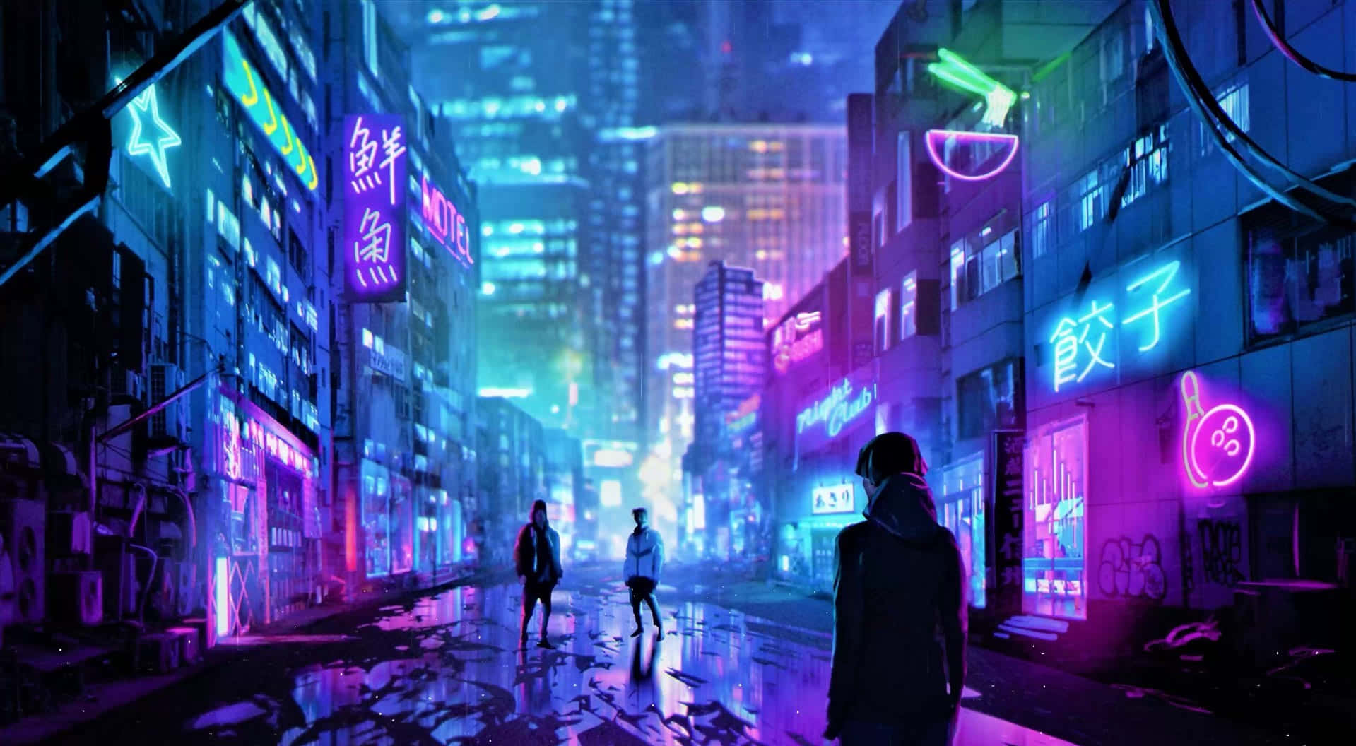 Pink And Blue City Wallpapers - Wallpaper Cave