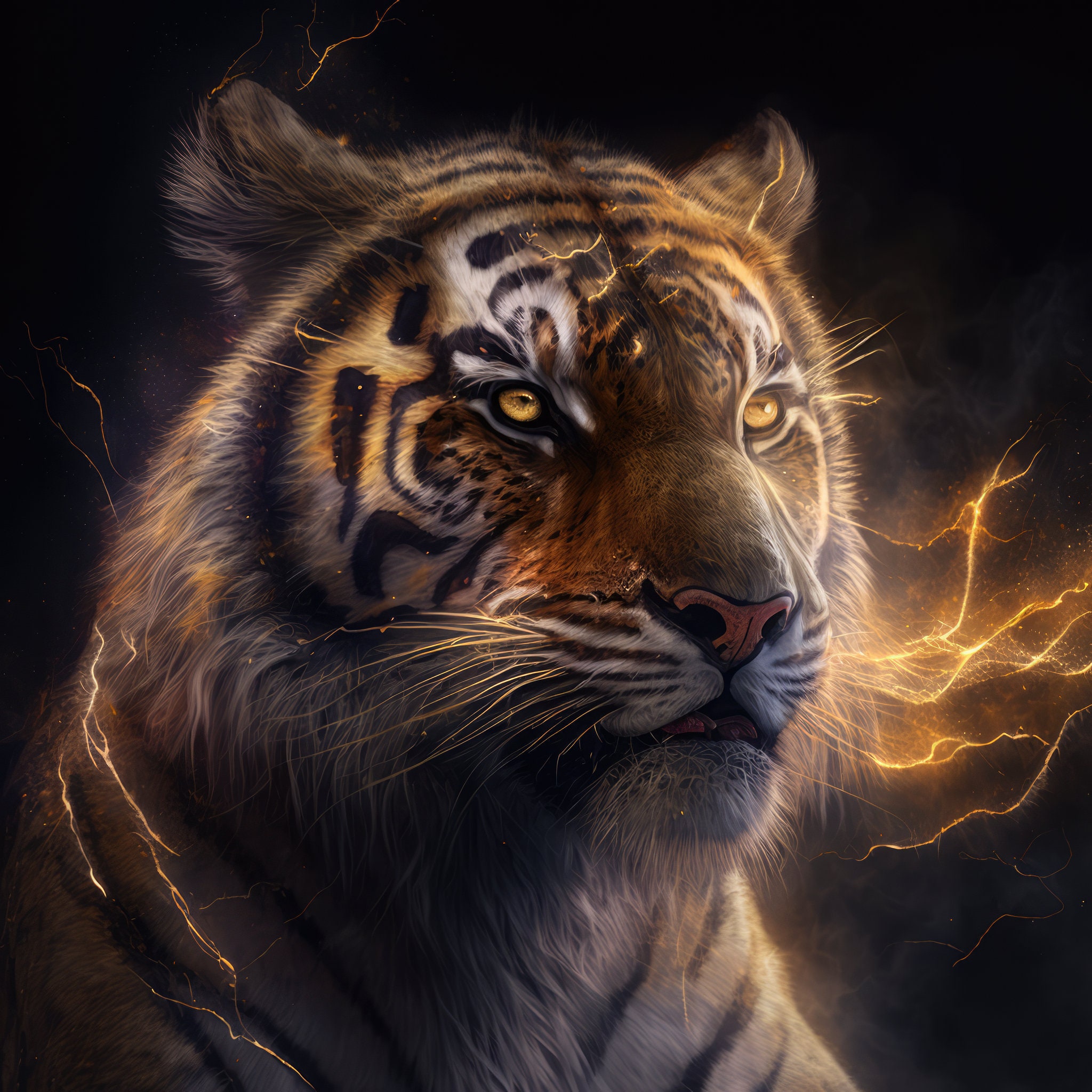 Lightning Eye Tiger Wallpapers - Wallpaper Cave