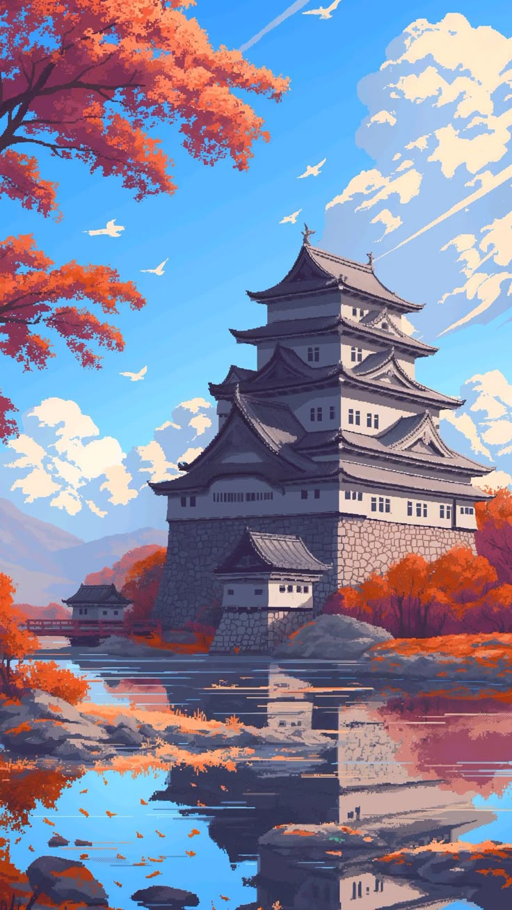 Autumn Pixel Japan Wallpapers - Wallpaper Cave