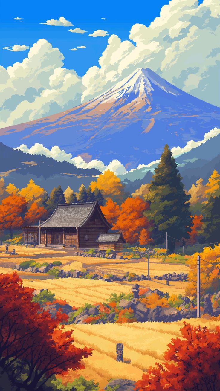 Autumn Pixel Japan Wallpapers - Wallpaper Cave