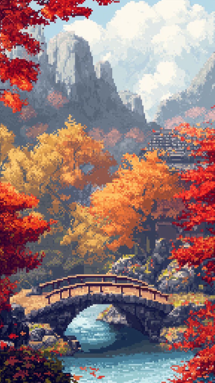 Autumn Pixel Japan Wallpapers - Wallpaper Cave