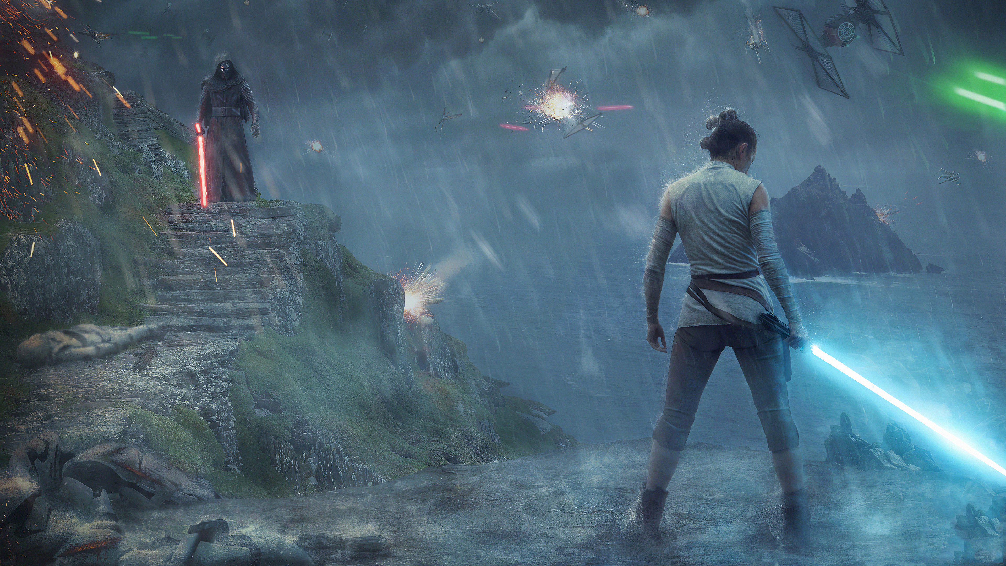 Rey Vs Kylo Ren Laptop Wallpapers - Wallpaper Cave