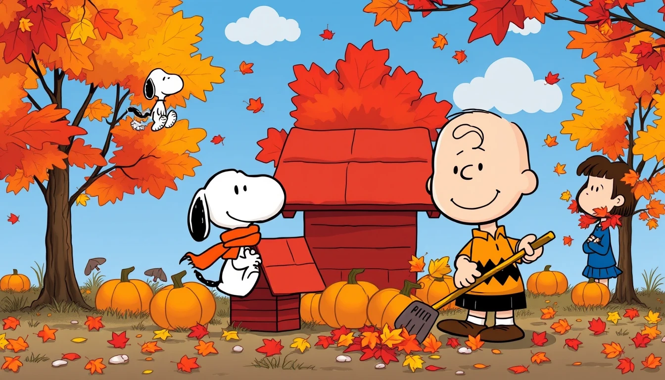 Snoopy Autumn Desktop Wallpapers - Wallpaper Cave