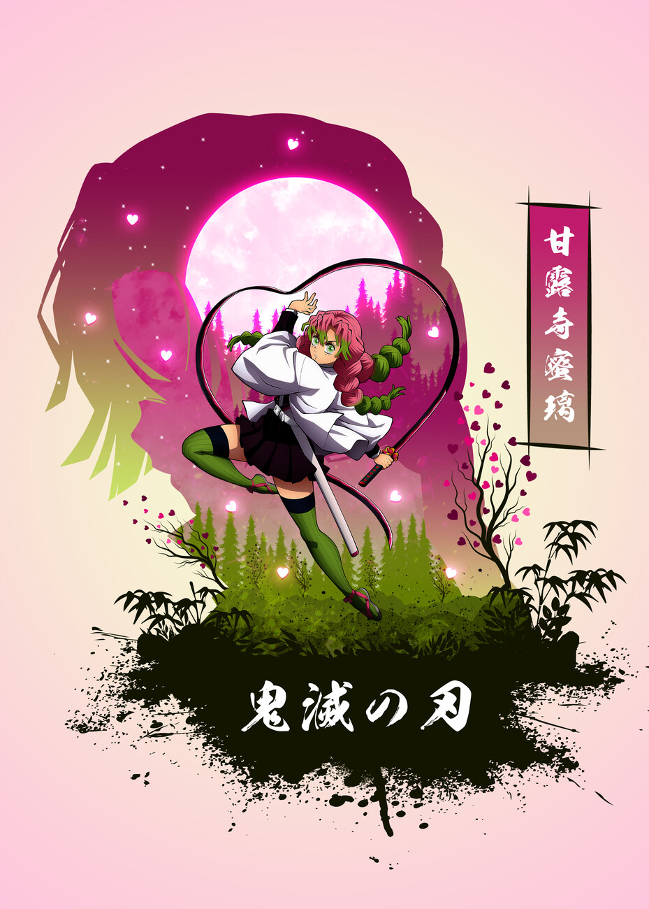 Mitsuri Kanroji Original Design Wallpapers - Wallpaper Cave