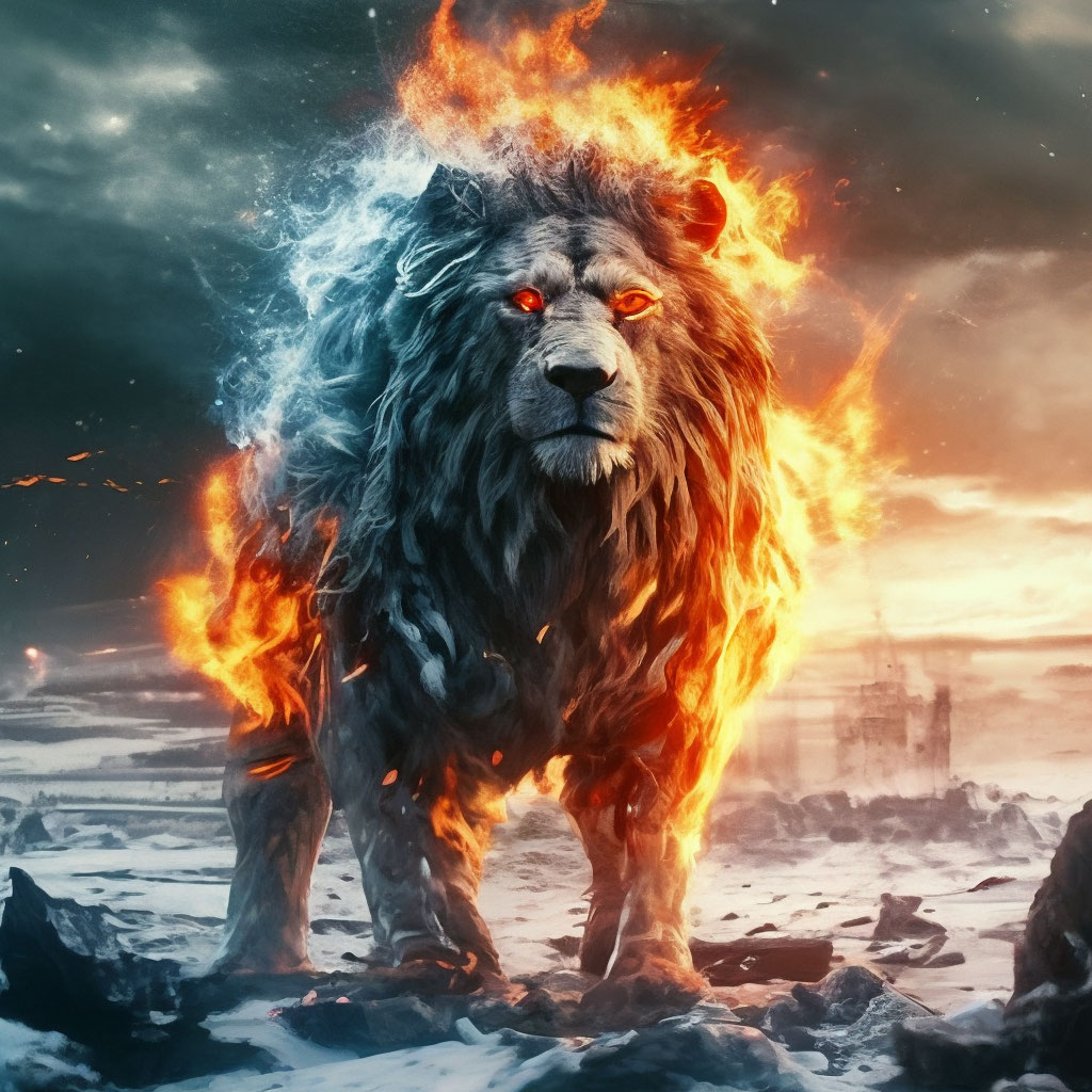 Fire And Ice Lions Wallpapers - Wallpaper Cave