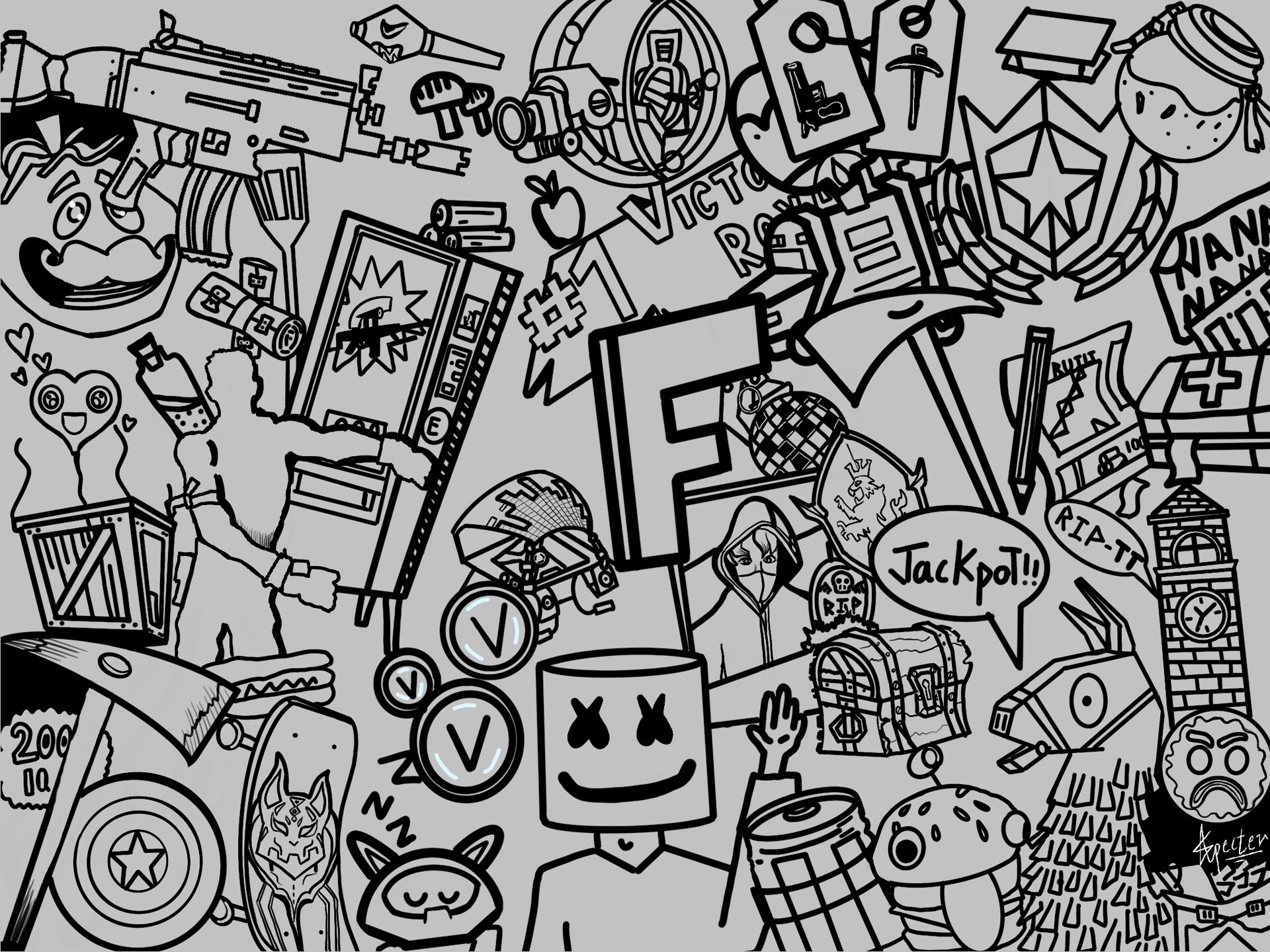 Fortnite Doodle Wallpapers - Wallpaper Cave