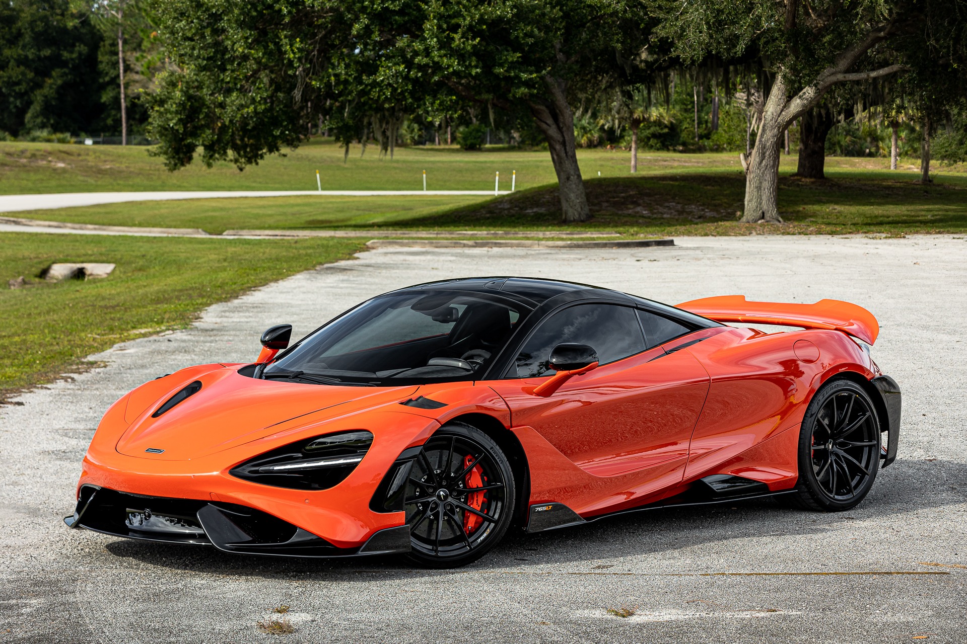 McLaren 765LT Orange On Road Wallpapers - Wallpaper Cave