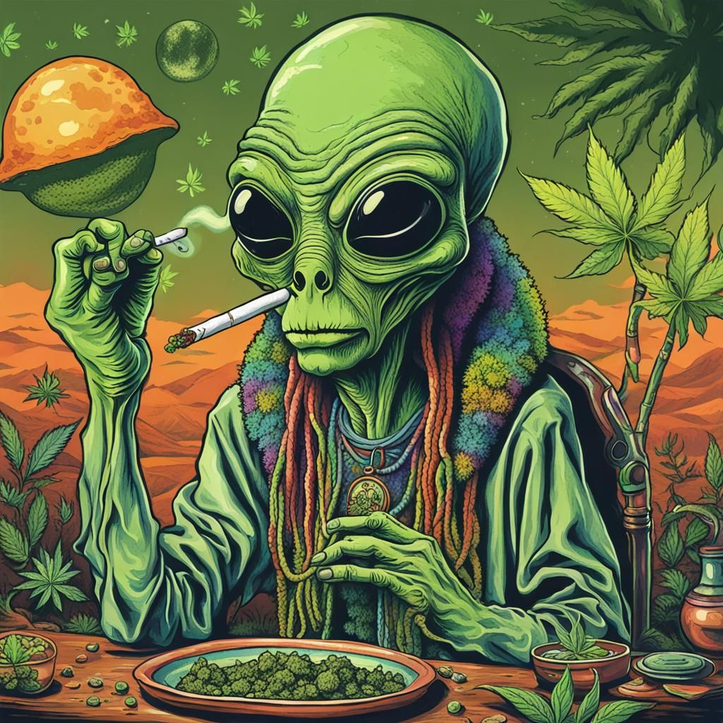 Alien Smoking Weed Wallpapers - Wallpaper Cave