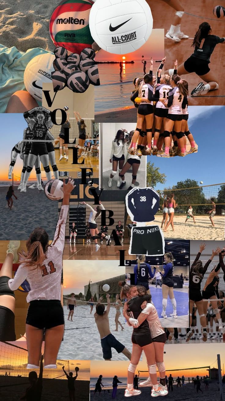Preppy Volleyball Collage Wallpapers - Wallpaper Cave