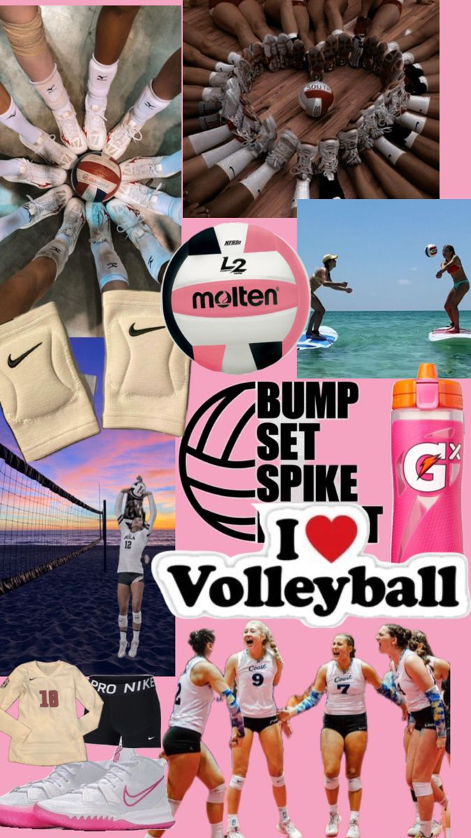 Preppy Volleyball Collage Wallpapers - Wallpaper Cave