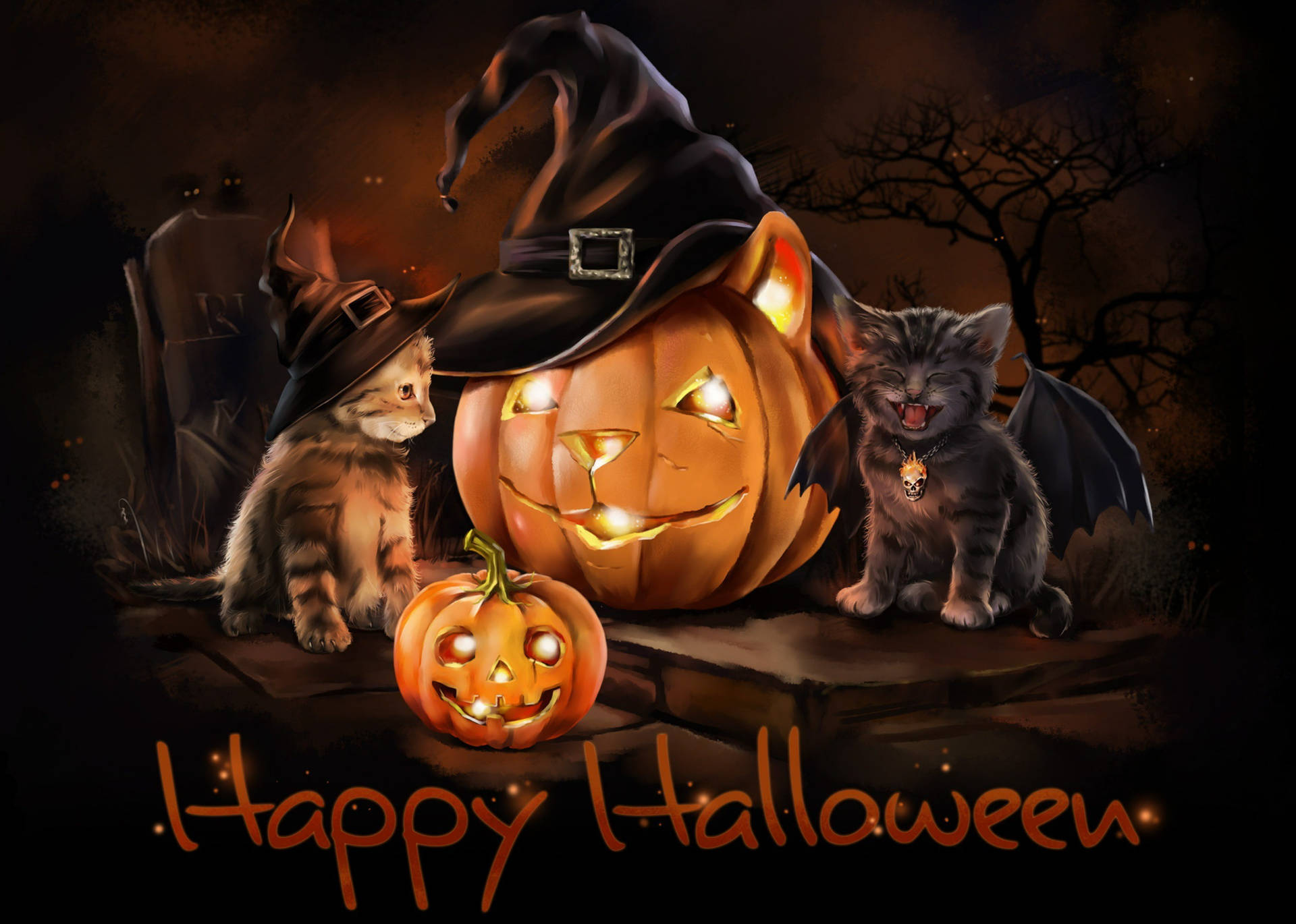 Halloween Orange Cat Wallpapers - Wallpaper Cave
