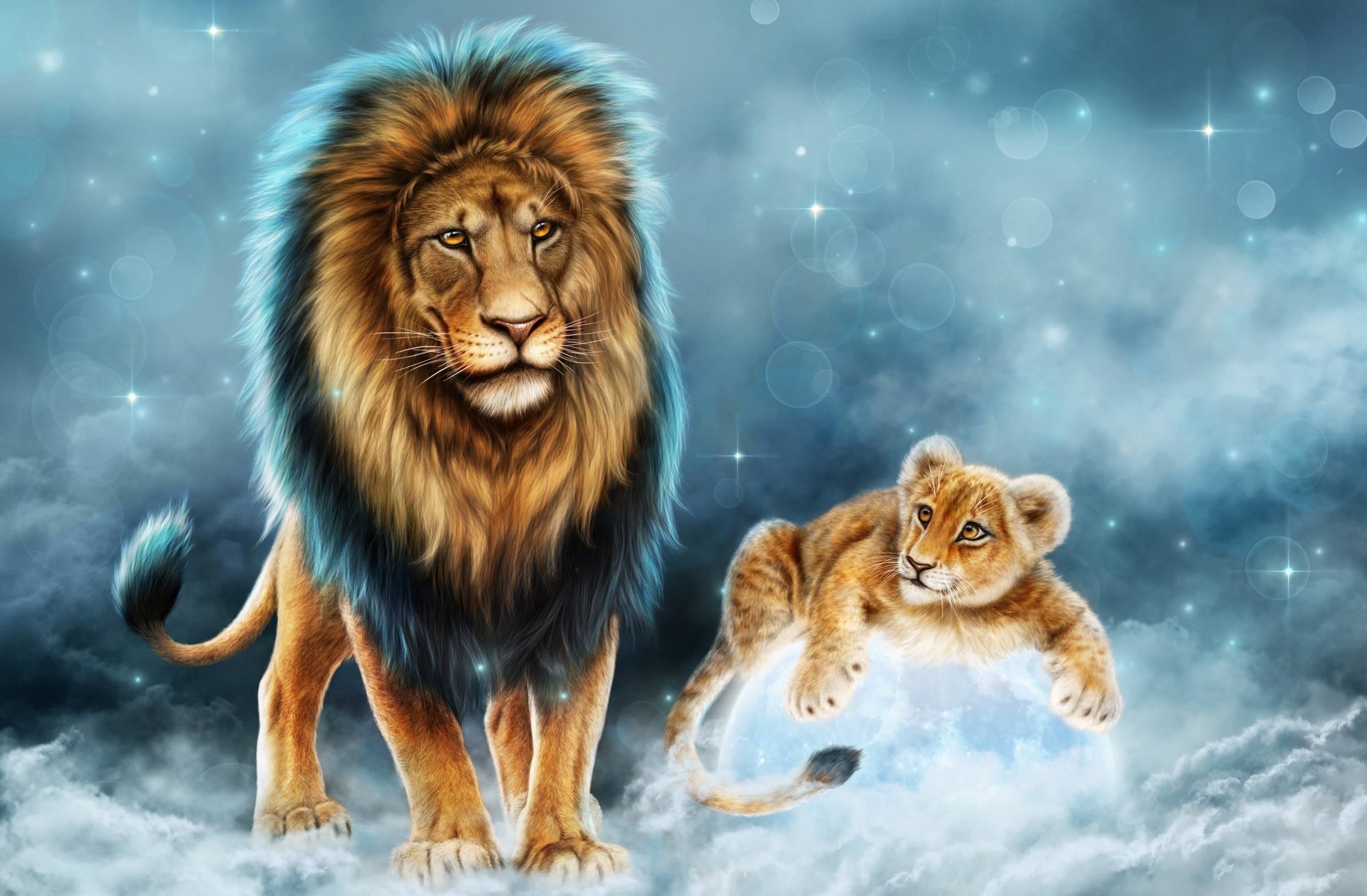 Lion Father And Son Wallpapers - Wallpaper Cave