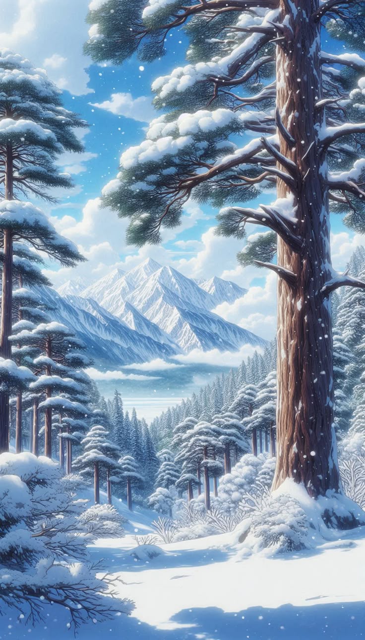 Anime Winter Trees Wallpapers - Wallpaper Cave