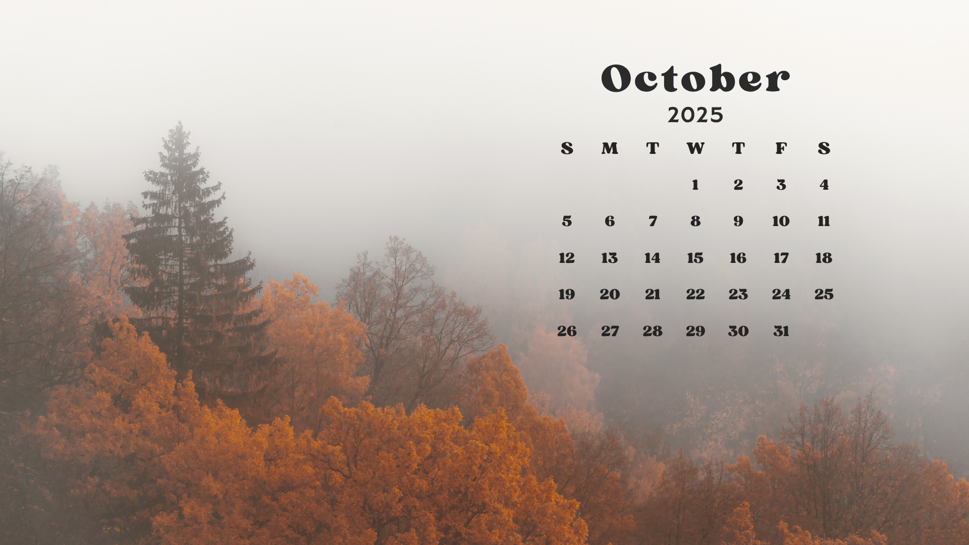 October 2025 Calendar Wallpapers - Wallpaper Cave