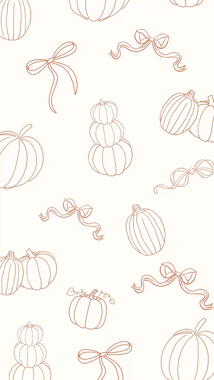 Cute Pumpkins And Bows Autumn Wallpapers - Wallpaper Cave