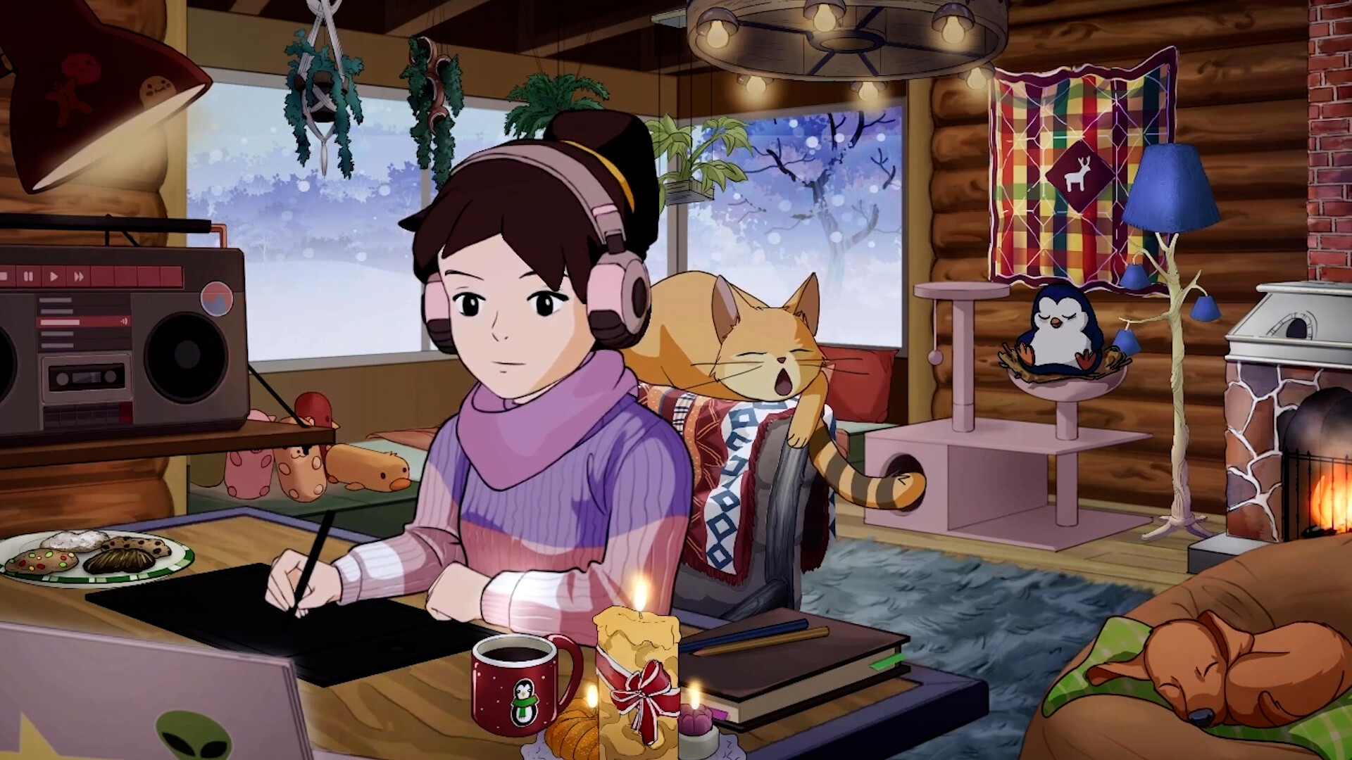 Comfy Girl: Lofi Companion Wallpapers - Wallpaper Cave