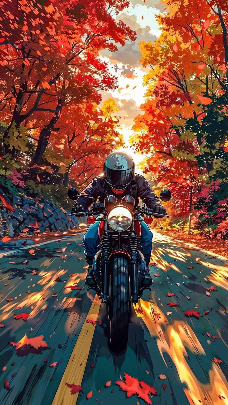 Autumn Motorcycle Wallpapers - Wallpaper Cave