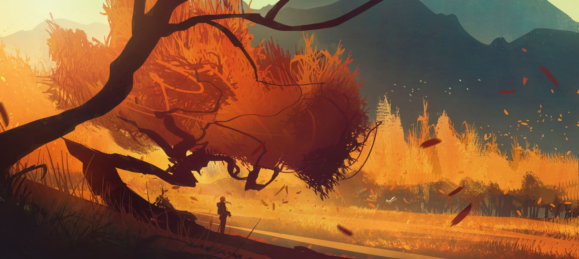 Desktop Autumn Art Wallpapers - Wallpaper Cave