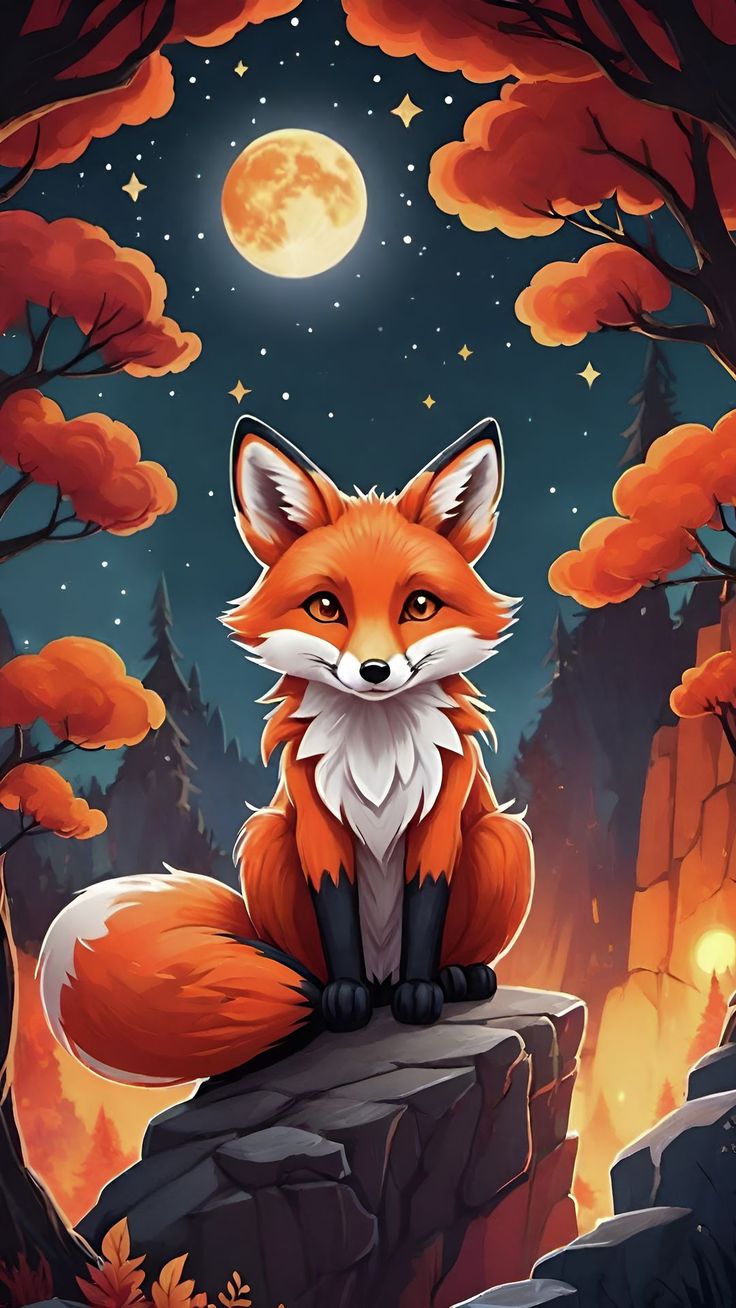 Cartoon Red Autumn Wallpapers - Wallpaper Cave