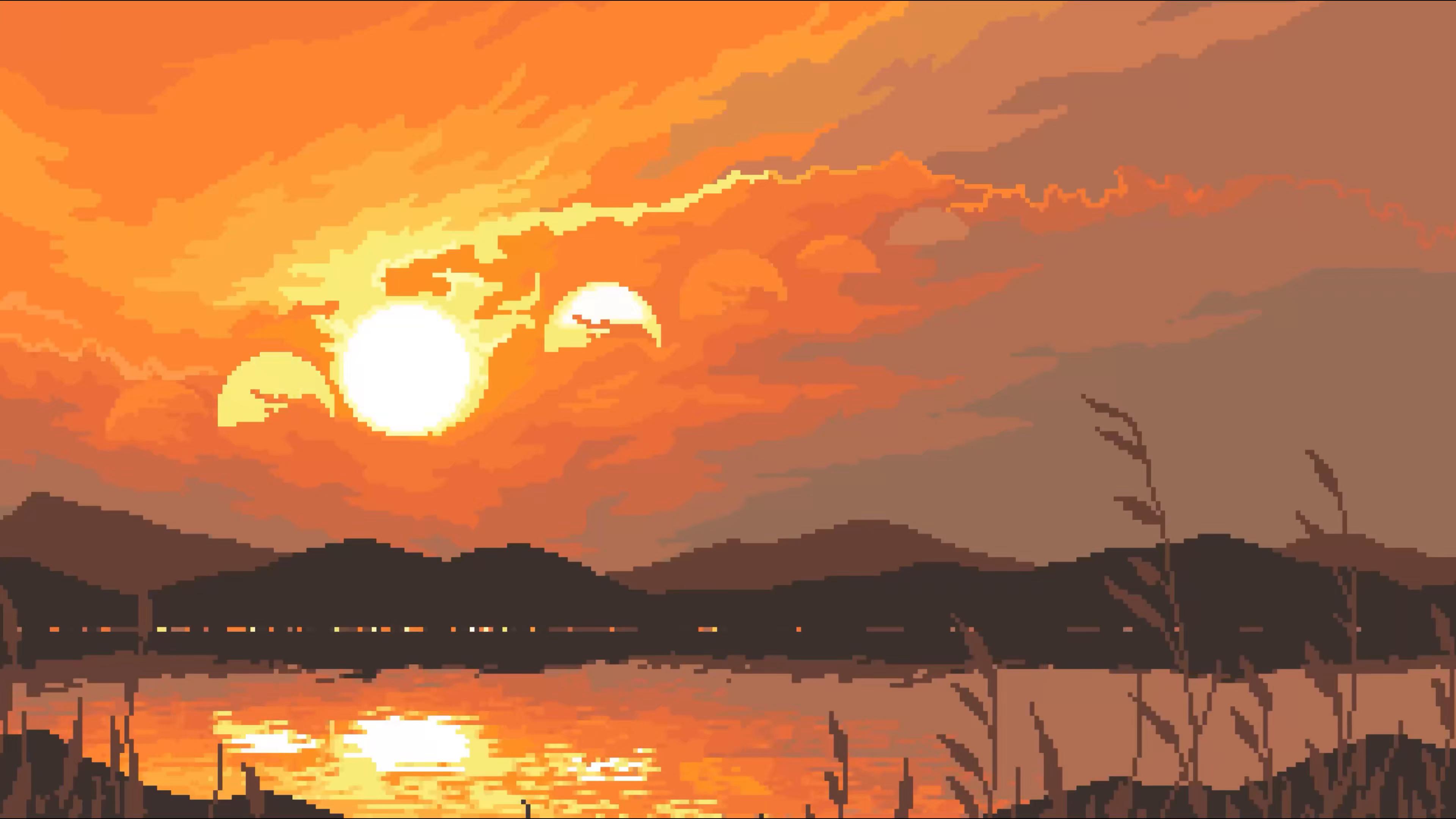 Sunset Pixel Wallpapers - Wallpaper Cave