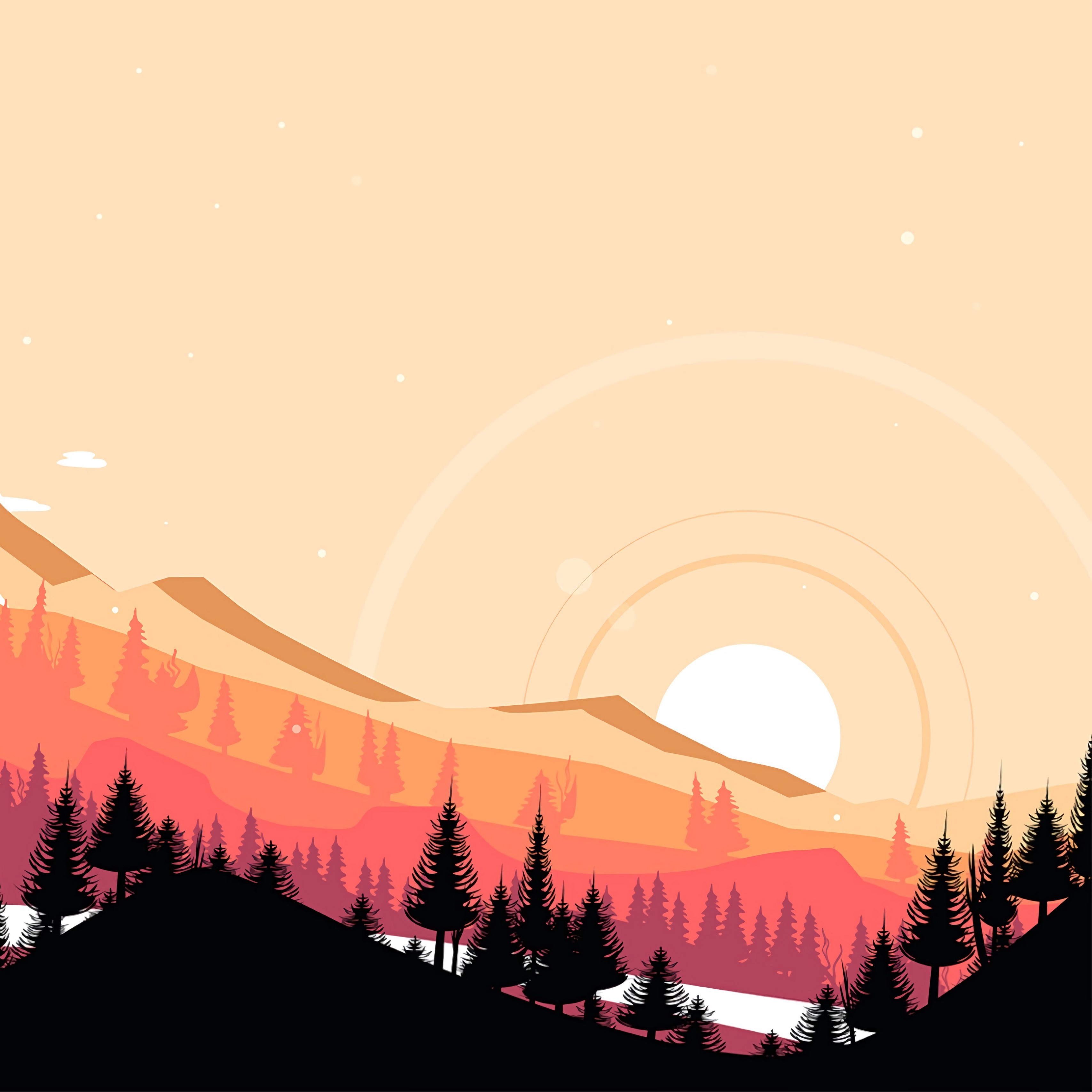 Sunset Vector Wallpapers - Wallpaper Cave