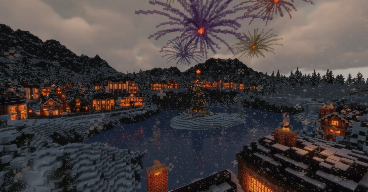Minecraft Winter Village Wallpapers - Wallpaper Cave