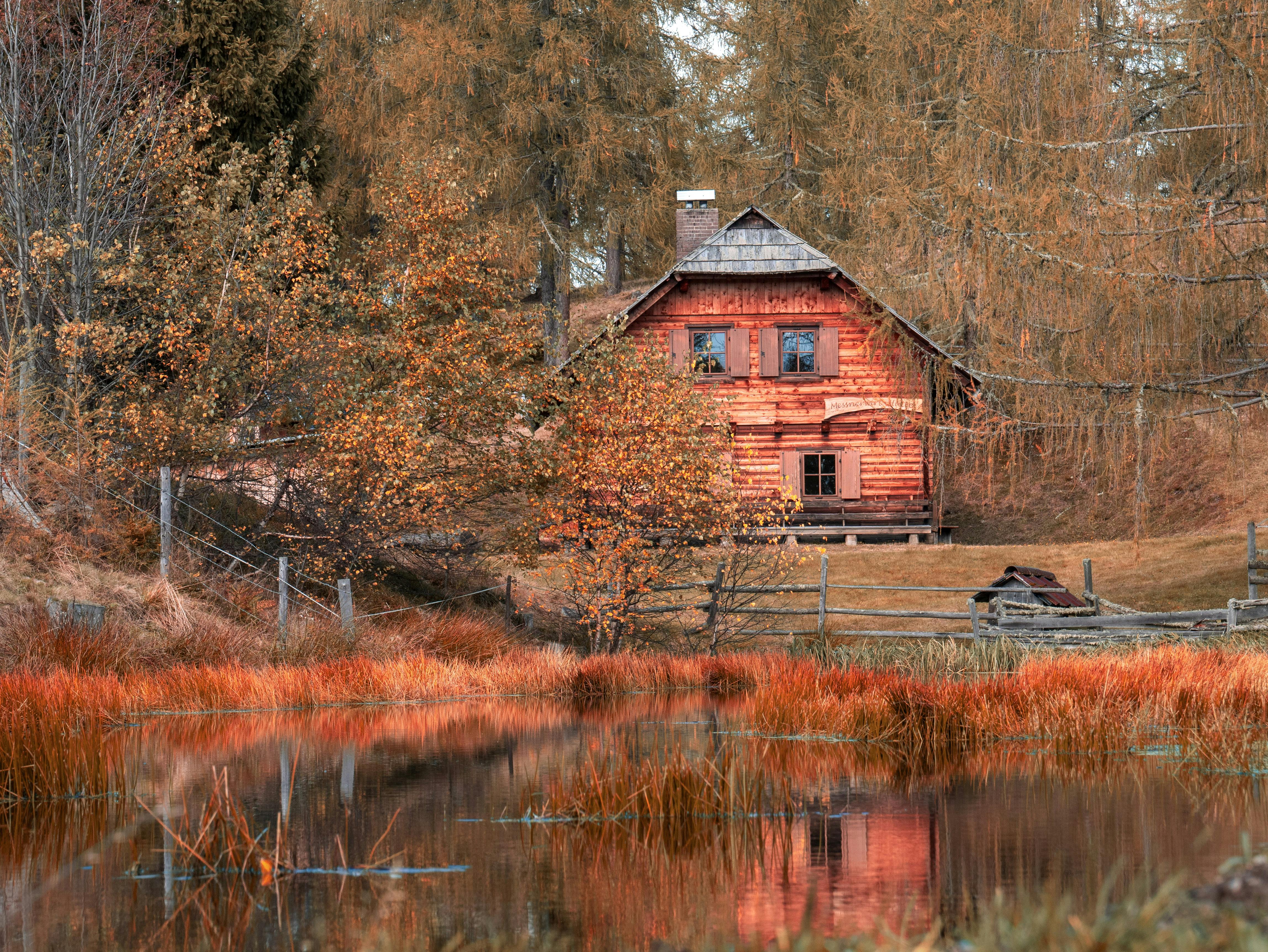 Autumn Landscape Cabin Wallpapers - Wallpaper Cave
