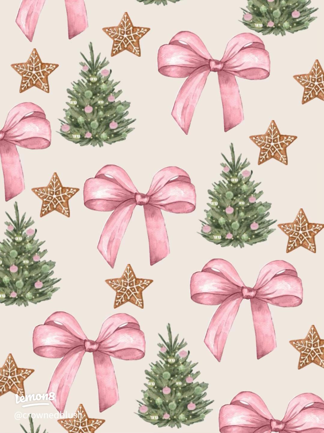 Christmas Preppy Bows Wallpapers - Wallpaper Cave