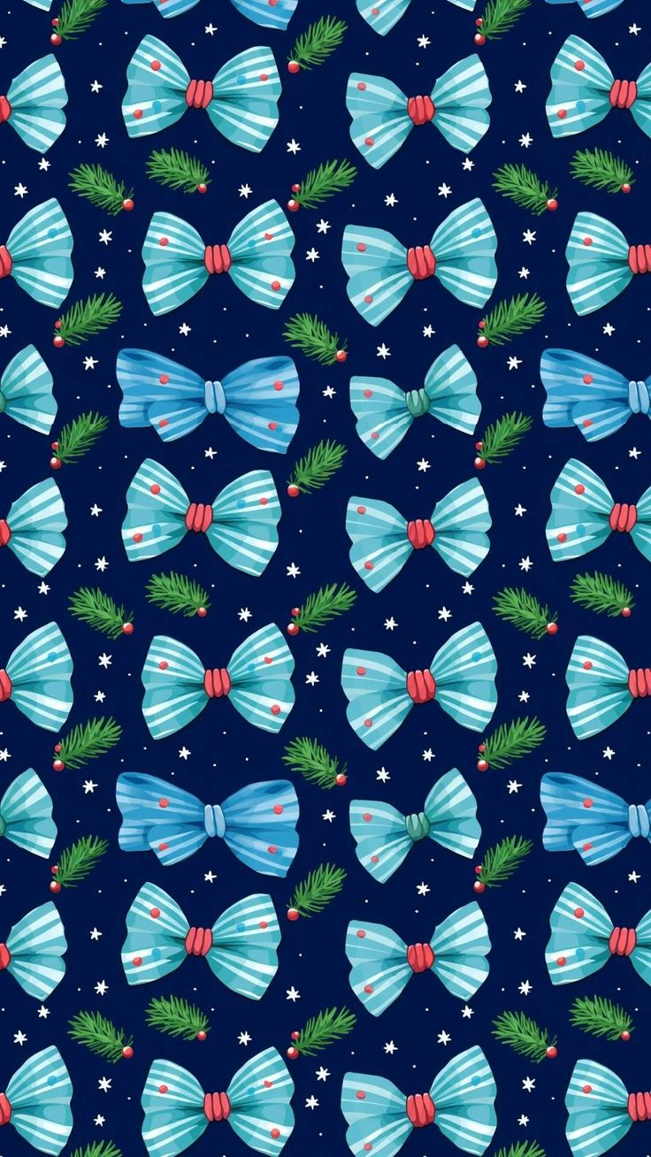 Preppy Blue Christmas Wallpapers - Wallpaper Cave