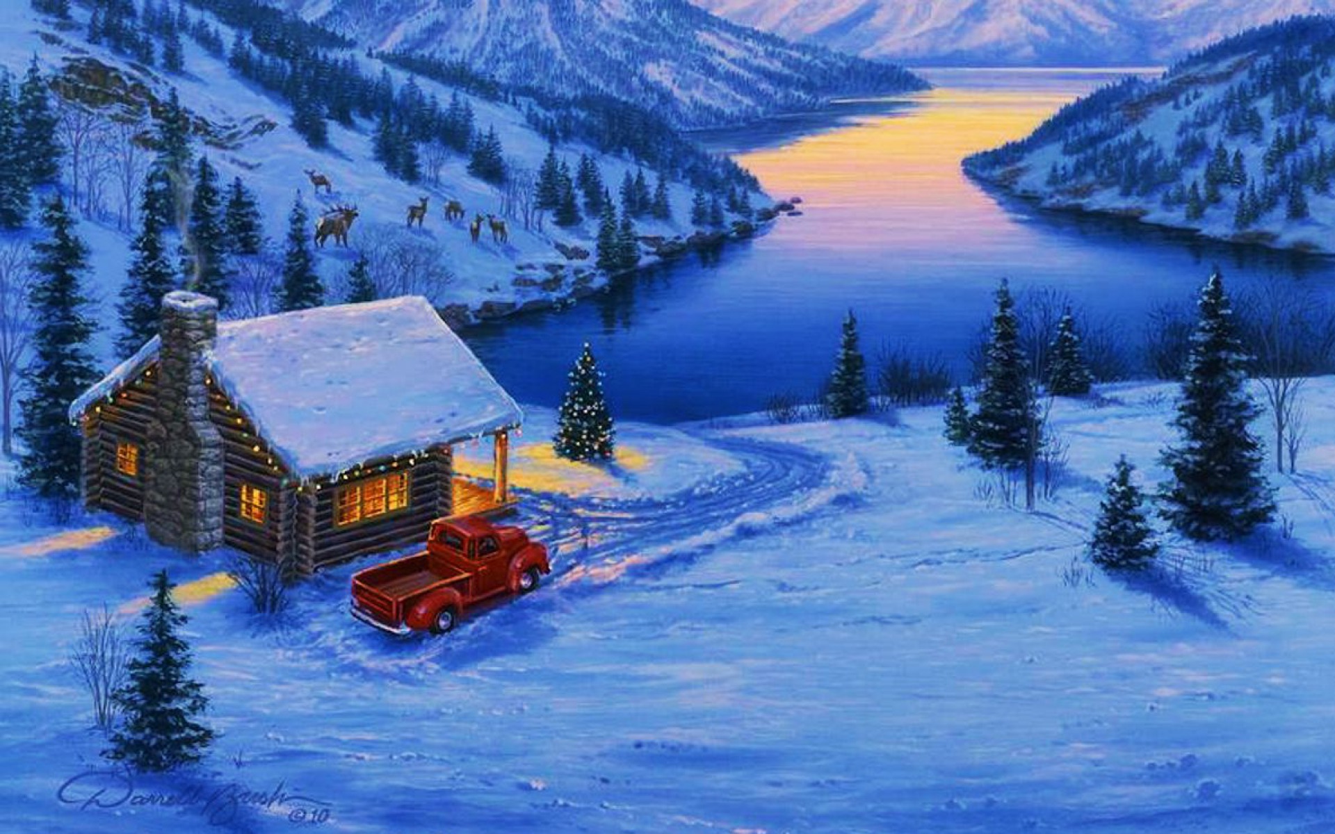 Christmas Lake Wallpapers - Wallpaper Cave