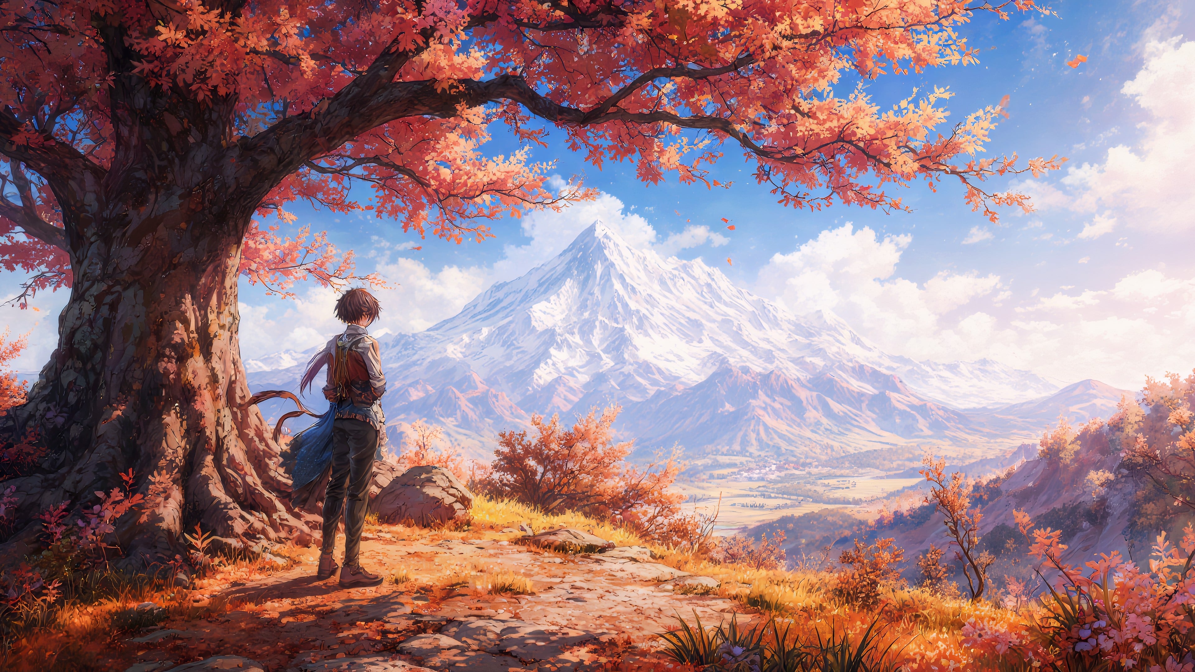 Anime Autumn Mountain Wallpapers - Wallpaper Cave