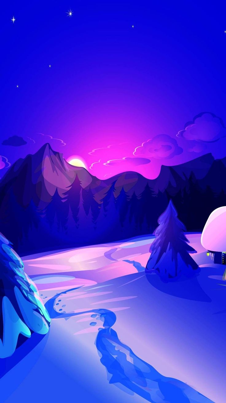 Night Winter Purple Neon Wallpapers - Wallpaper Cave