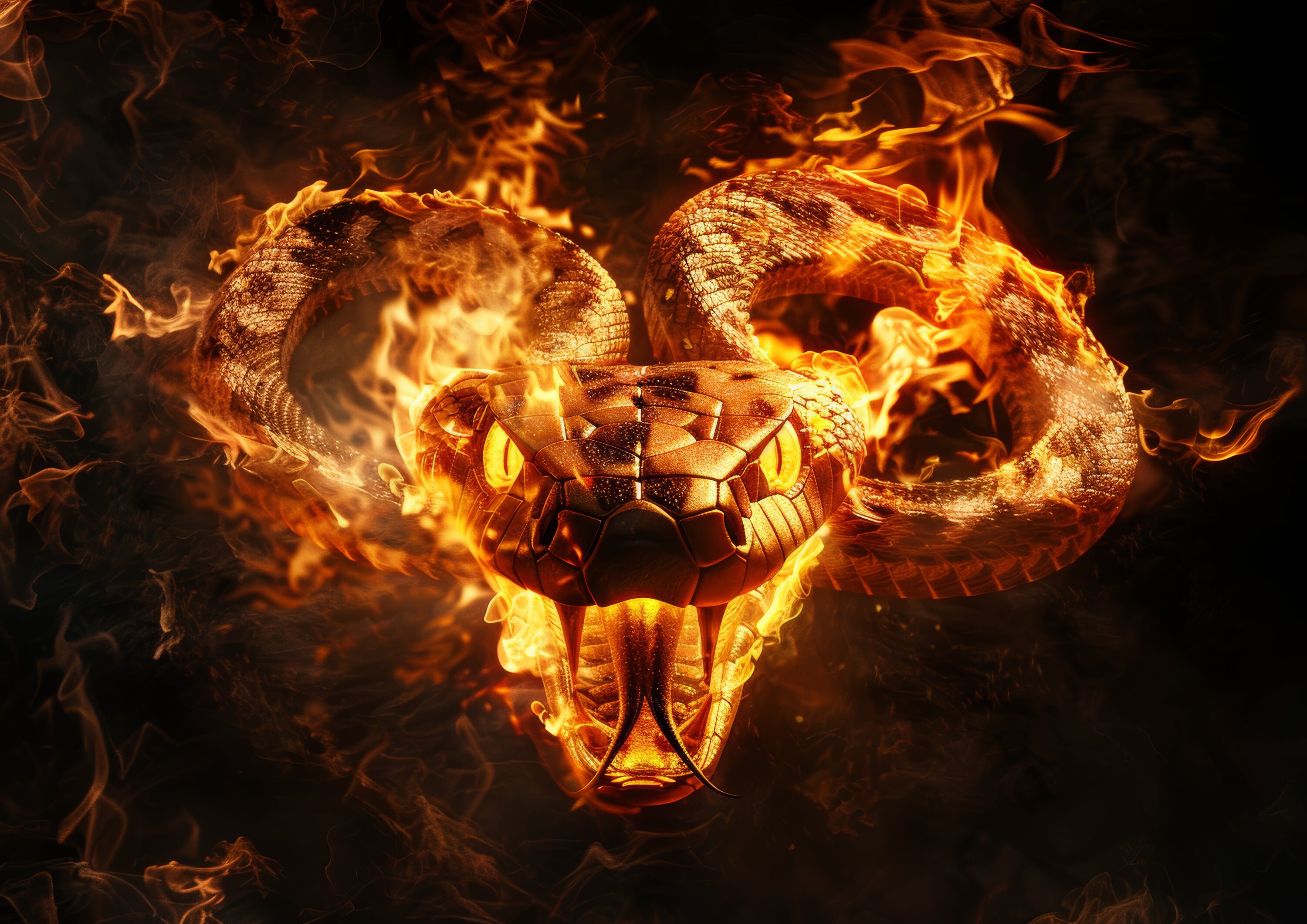 Snakes On Fire Wallpapers - Wallpaper Cave