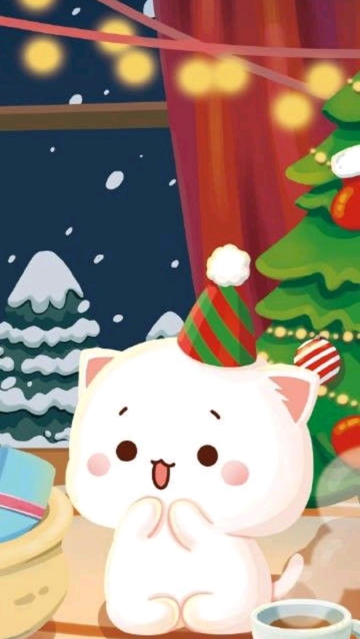 Christmas Mochi Cat Wallpapers - Wallpaper Cave